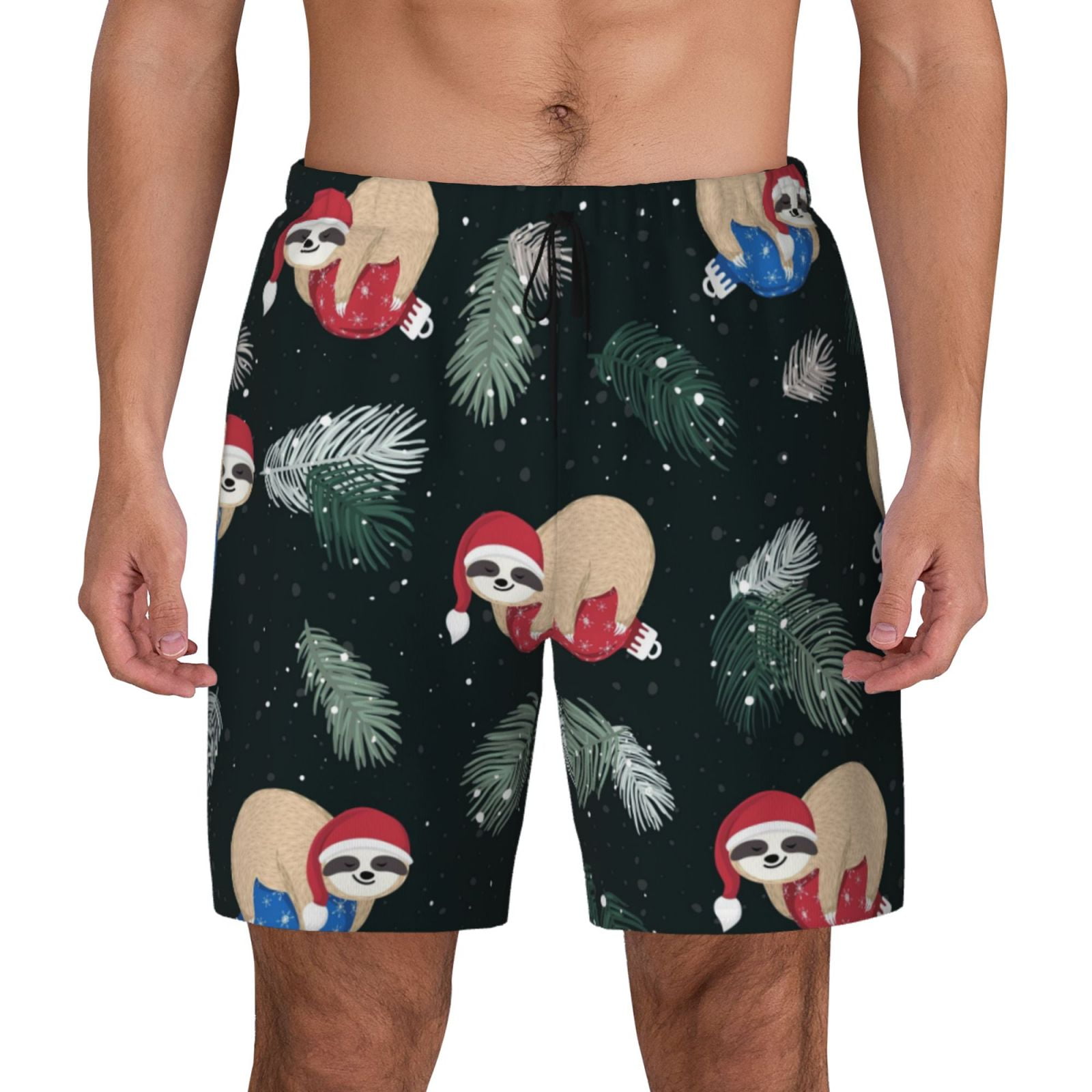 Fotbe Baby Sloths Sleeping Men’s Swim Trunks Quick Dry Swim Shorts ...