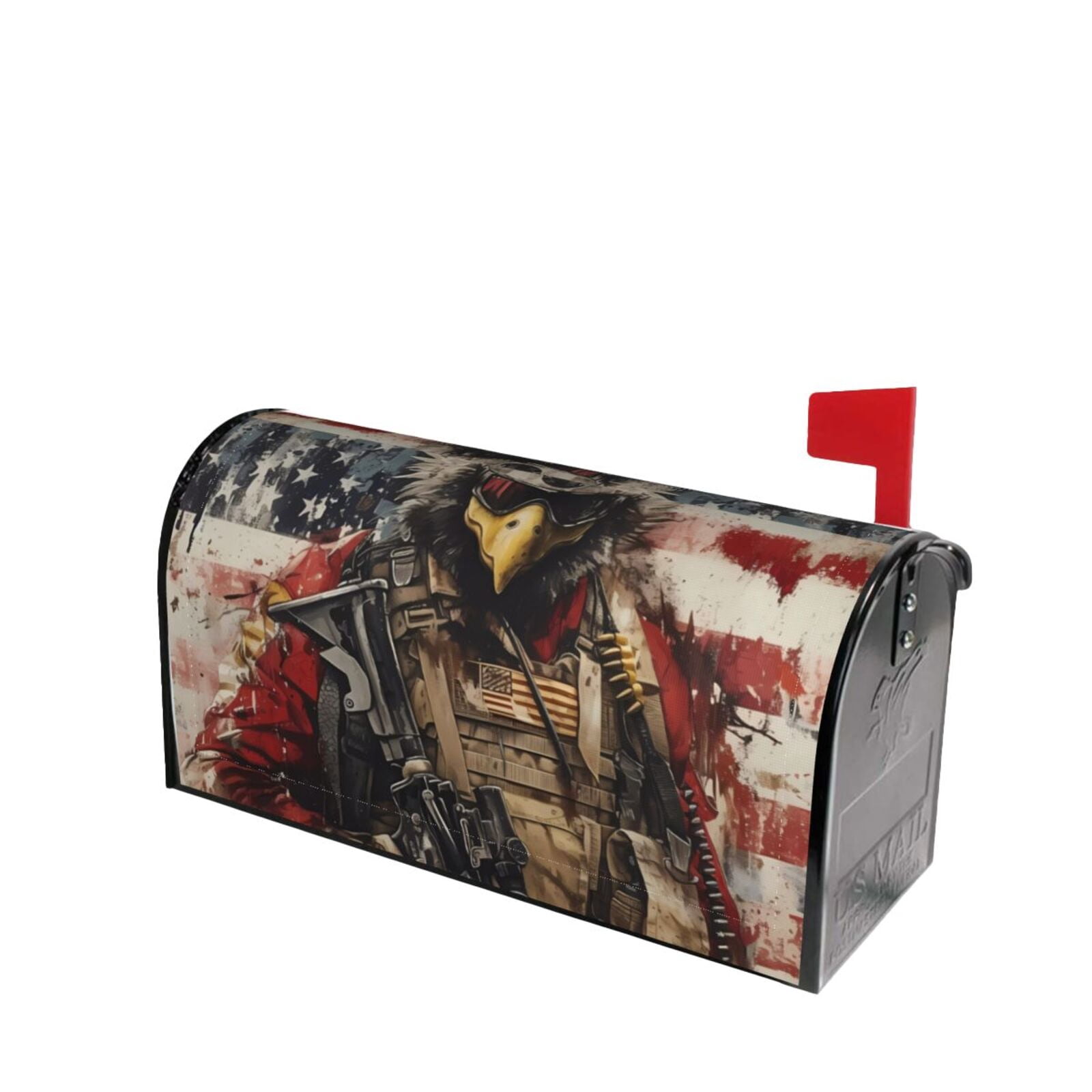 Fotbe Bald Eagle Soldier Mailbox Covers Post Letter Box Cover Garden ...