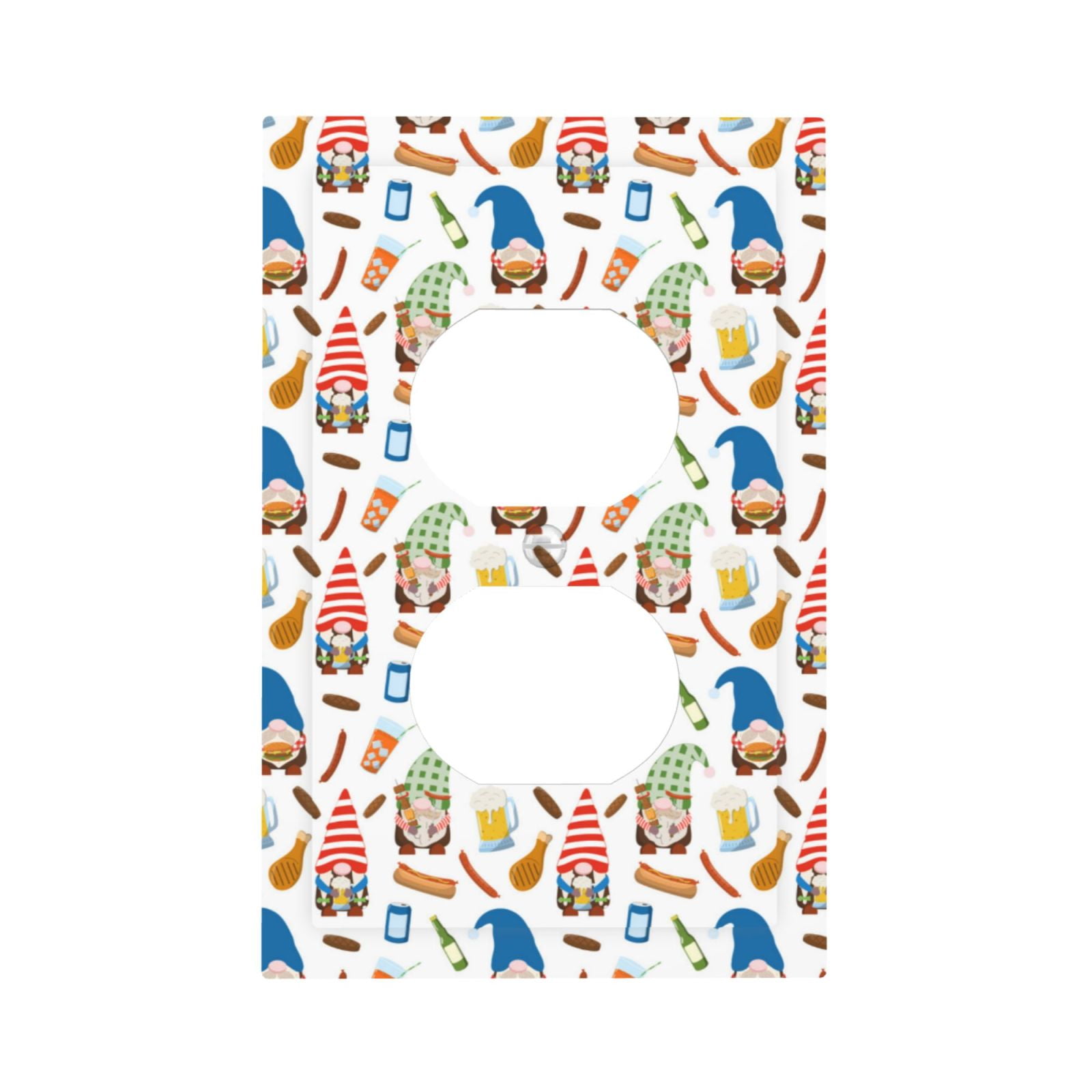Fotbe Barbecue Gnomes Print Duplex Receptacle Wall Plate, 1-Gang 5.0 ...