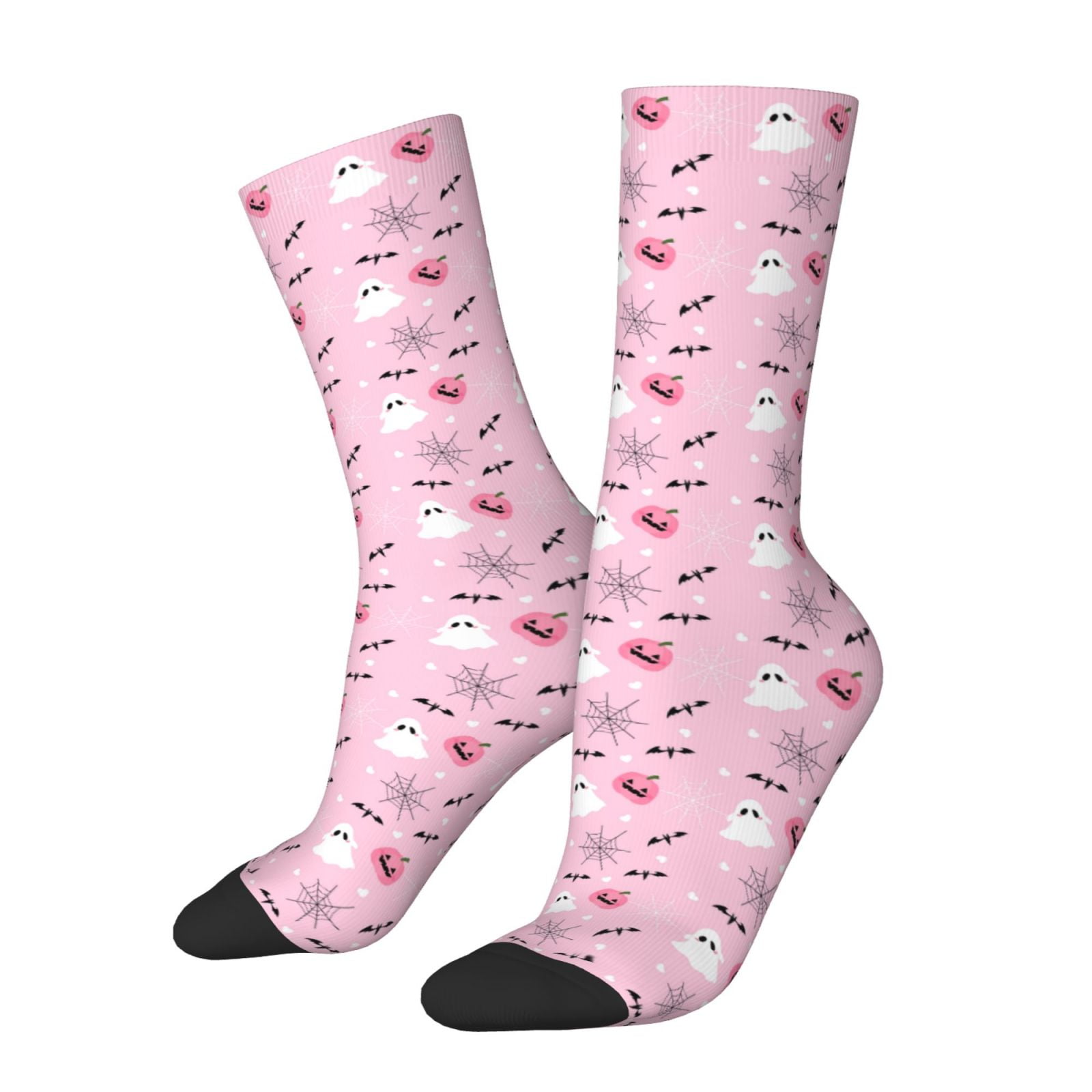 Fotbe Bat And Pumpkin Pattern Long Socks for Men & Women – Breathable ...