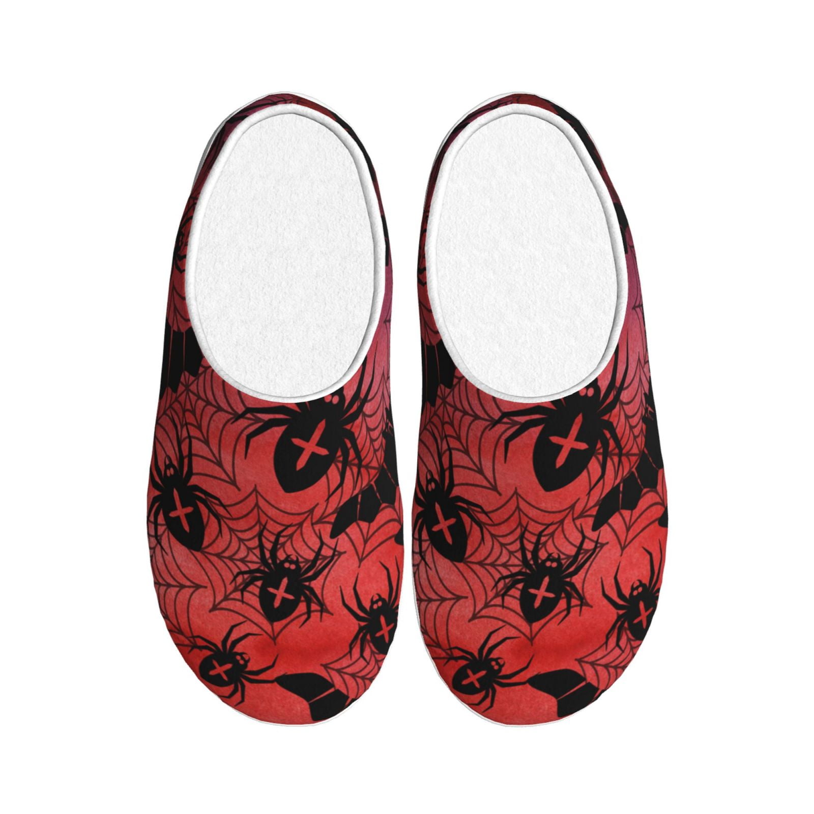 Fotbe Bats And Spiders Pattern Women's Fuzzy Curly Fur Memory Foam ...