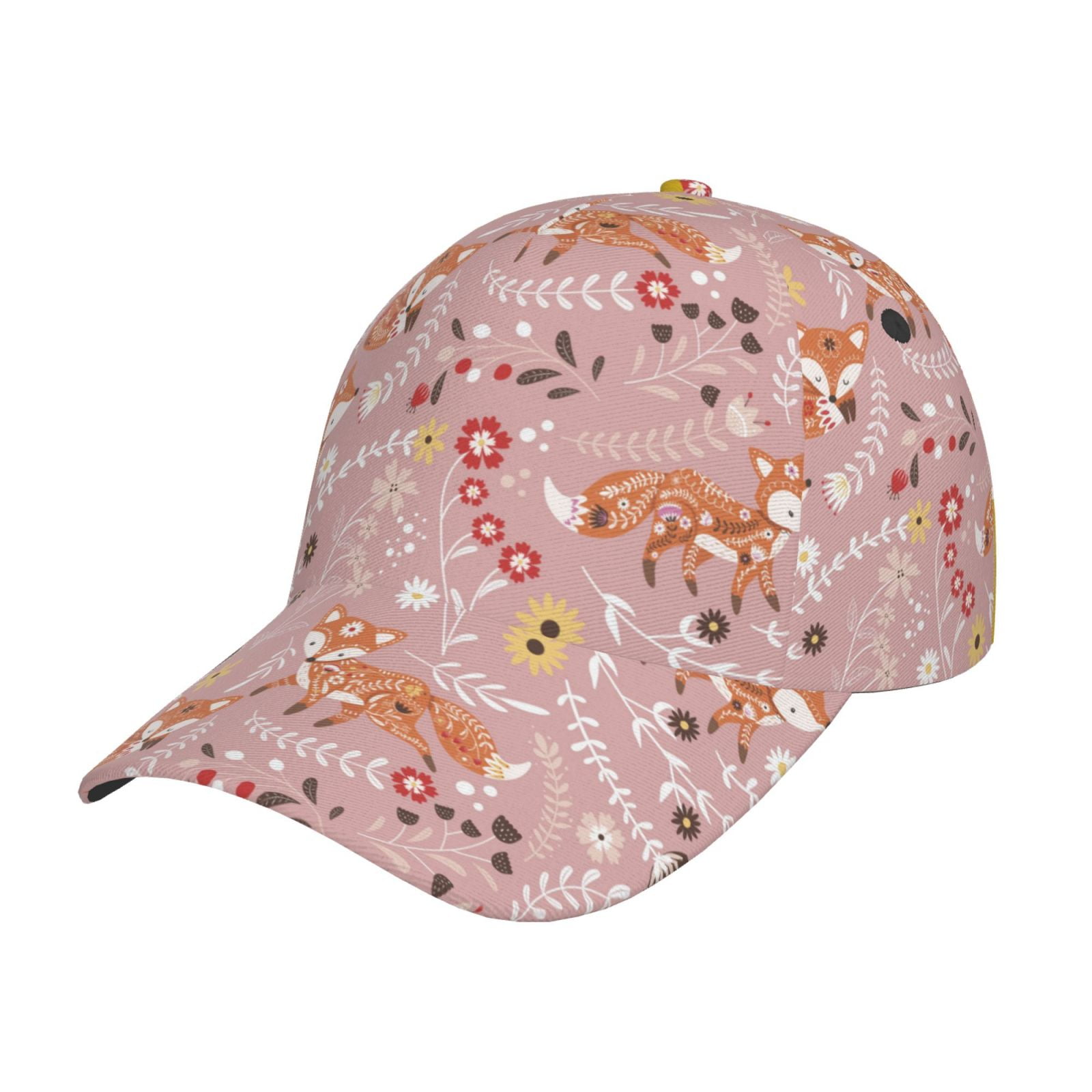 Fotbe Beautiful Fox Baseball Cap, Beautiful Fox Print Dad Hat,Outdoor ...