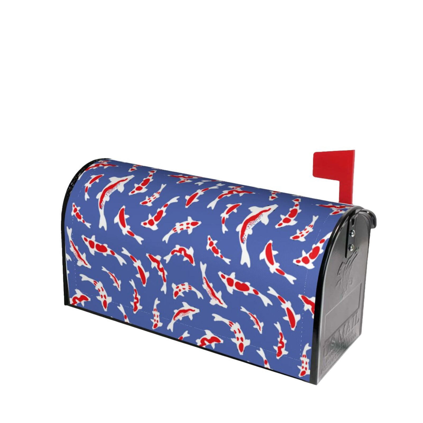 Fotbe Beautiful Koi Fish Mailbox Covers Post Letter Box Cover Garden ...