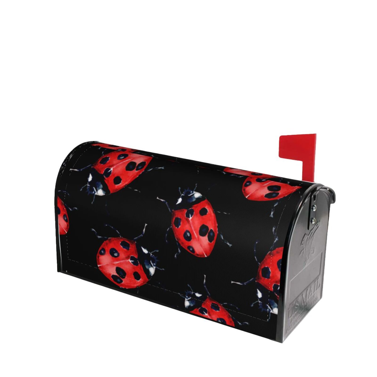 Fotbe Beautiful Red Ladybug Mailbox Covers Post Letter Box Cover Garden ...