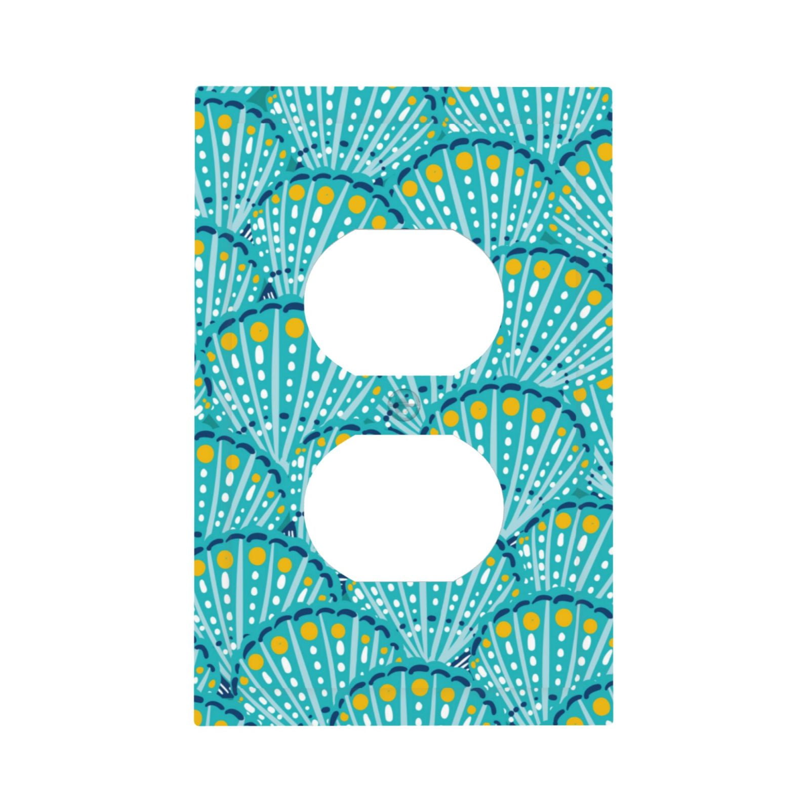 Fotbe Beautiful Seashells Print Duplex Receptacle Wall Plate, 1-Gang 5. ...