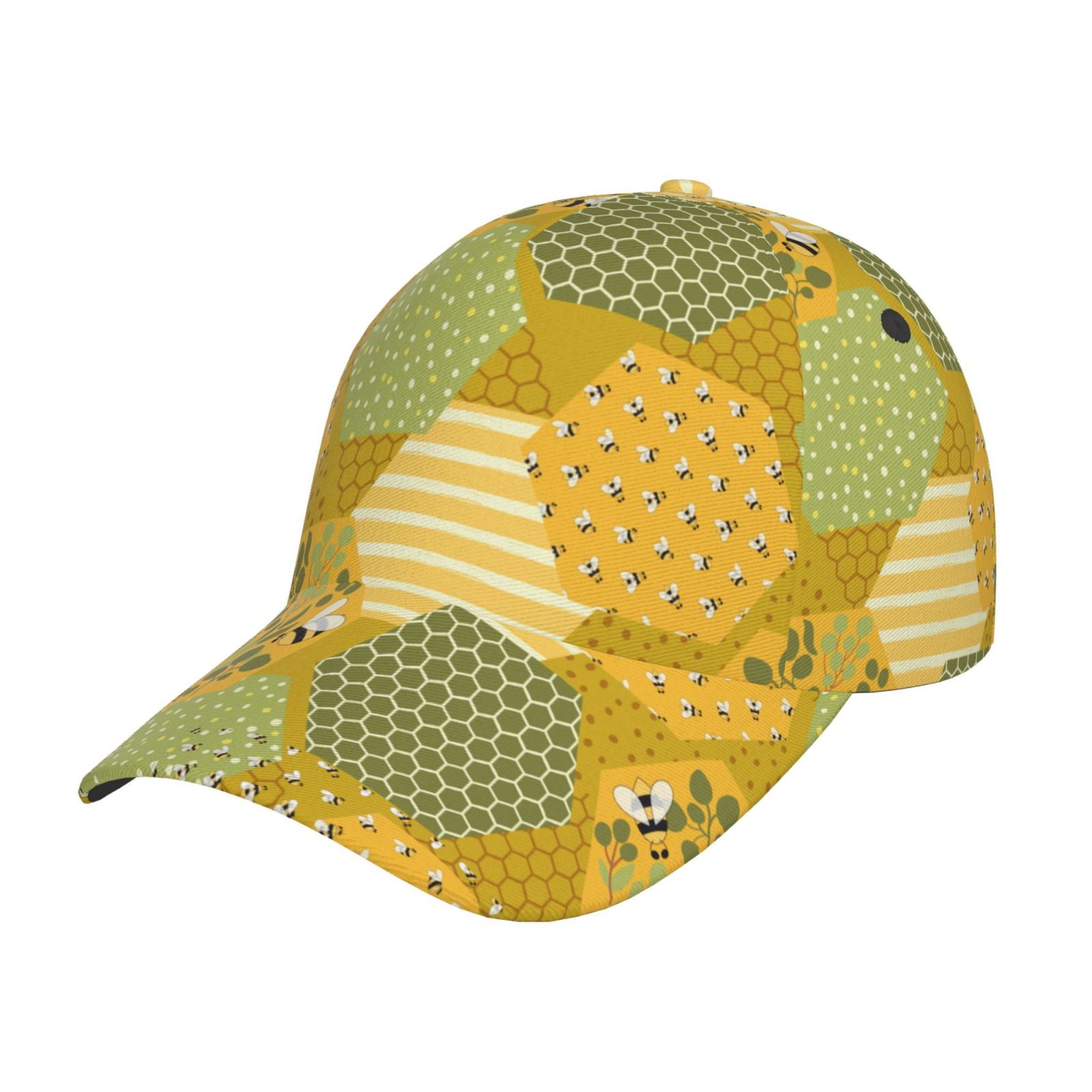 Fotbe Bee Honey Baseball Cap, Bee Honey Print Dad Hat,Outdoor Hat ...