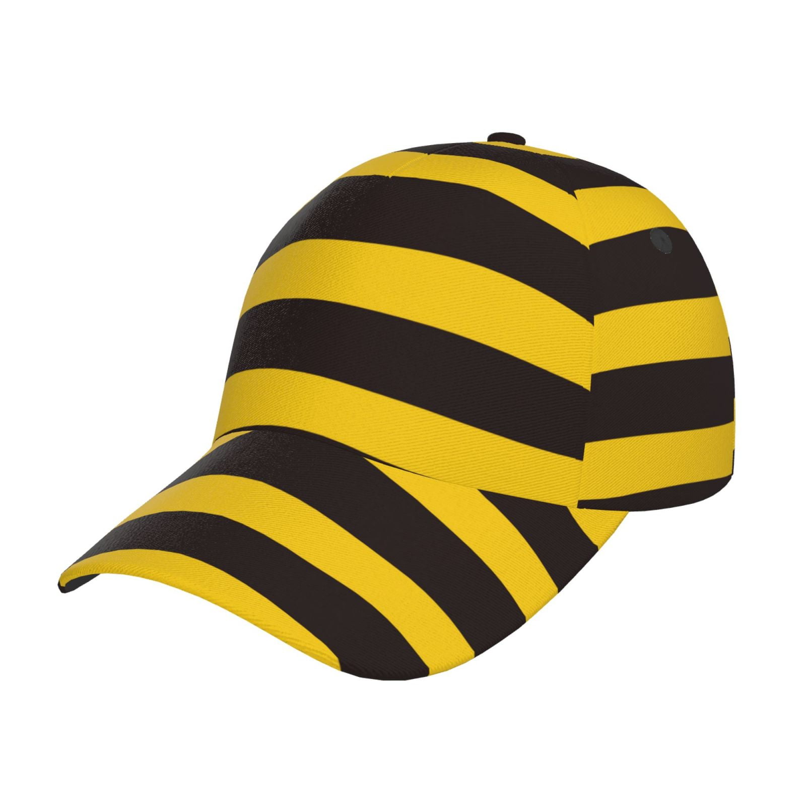 Fotbe Bee Stripe Baseball Cap, Bee Stripe Print Dad Hat,Outdoor Hat ...