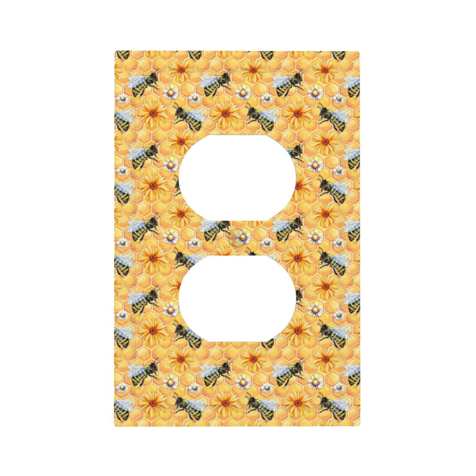 Fotbe Bee Wasp Print Duplex Receptacle Wall Plate, 1-Gang 5.0" x3.0 ...