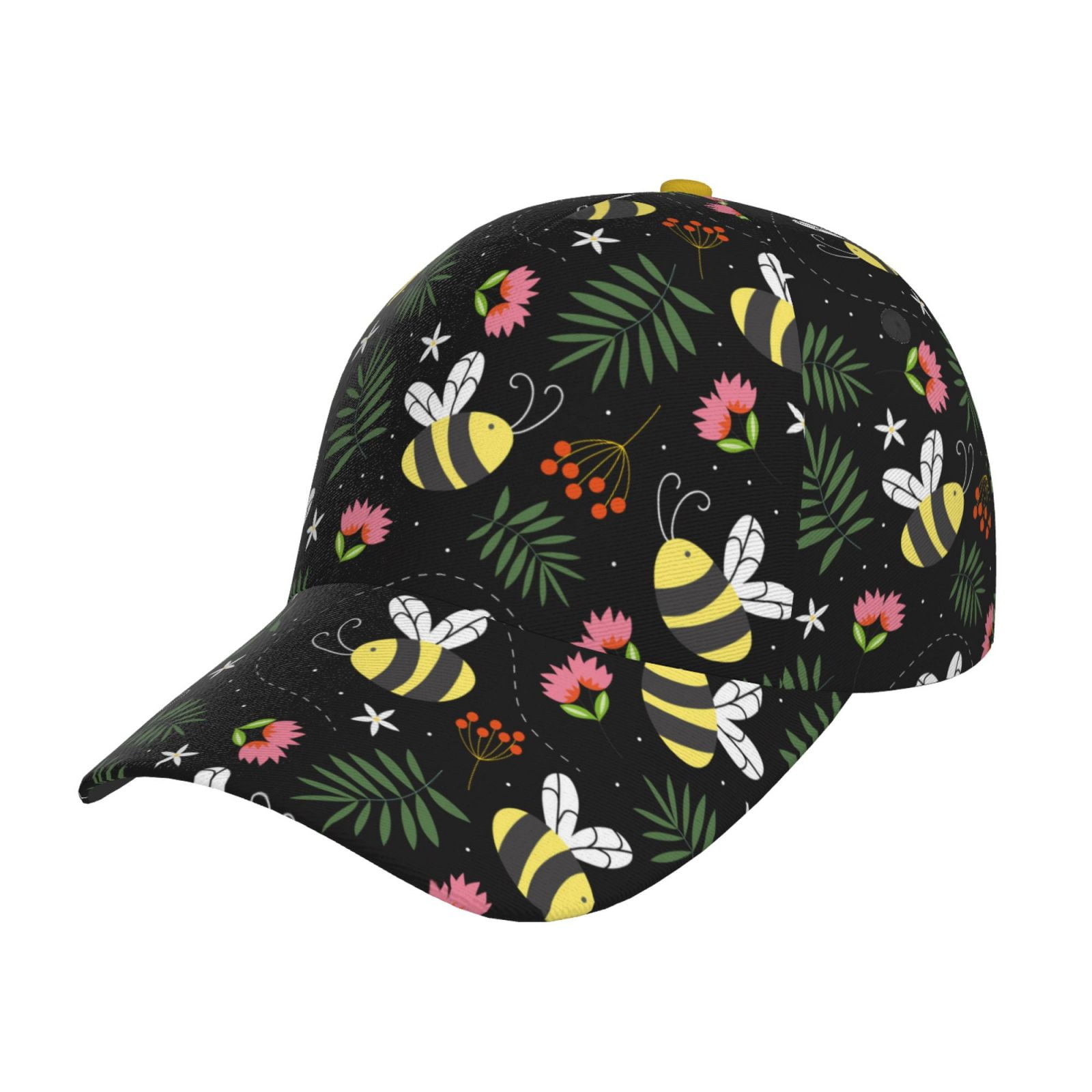 Fotbe Bees Baseball Cap, Bees Print Dad Hat,Outdoor Hat,Adjustable ...