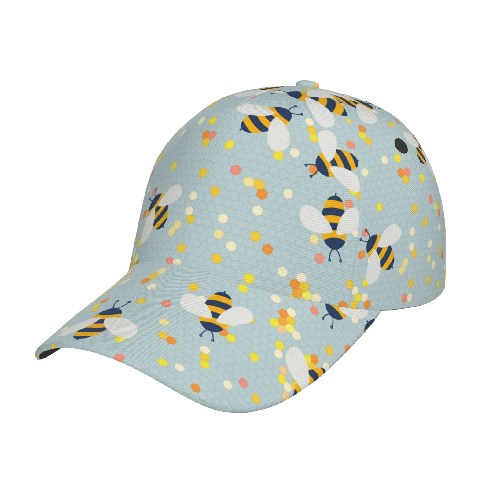 Fotbe Bees Baseball Cap, Bees Print Dad Hat,Outdoor Hat,Adjustable ...
