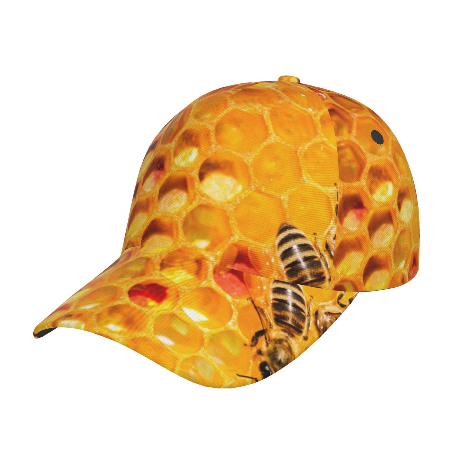 Fotbe Bees On Hive Honeycomb Baseball Cap, Bees On Hive Honeycomb Print ...