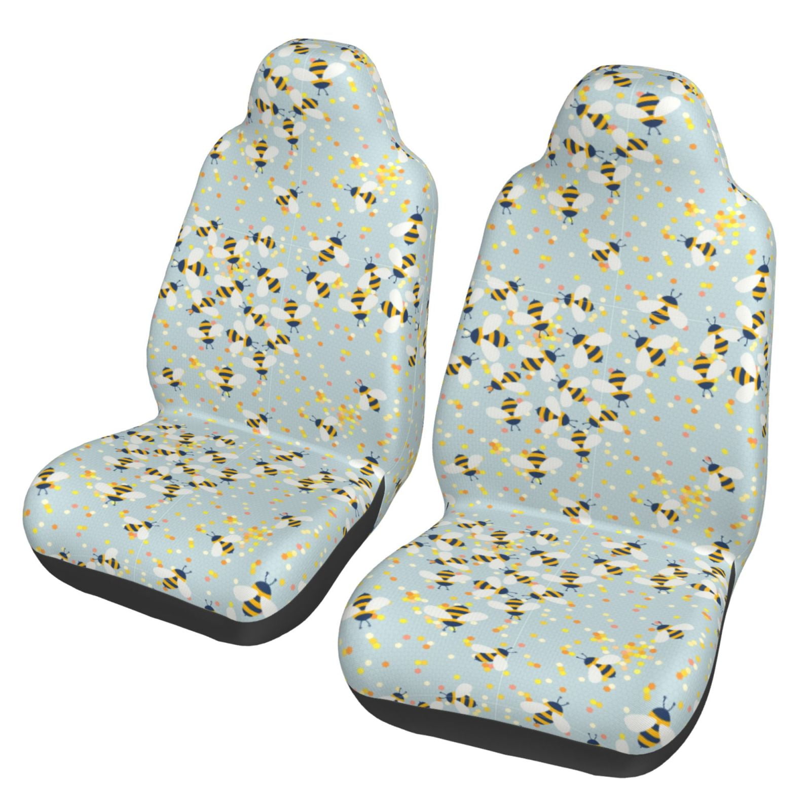 Fotbe Bees Pattern Automotive Seat Covers for Cars Trucks and SUVs – Car Seat Covers for Front ...