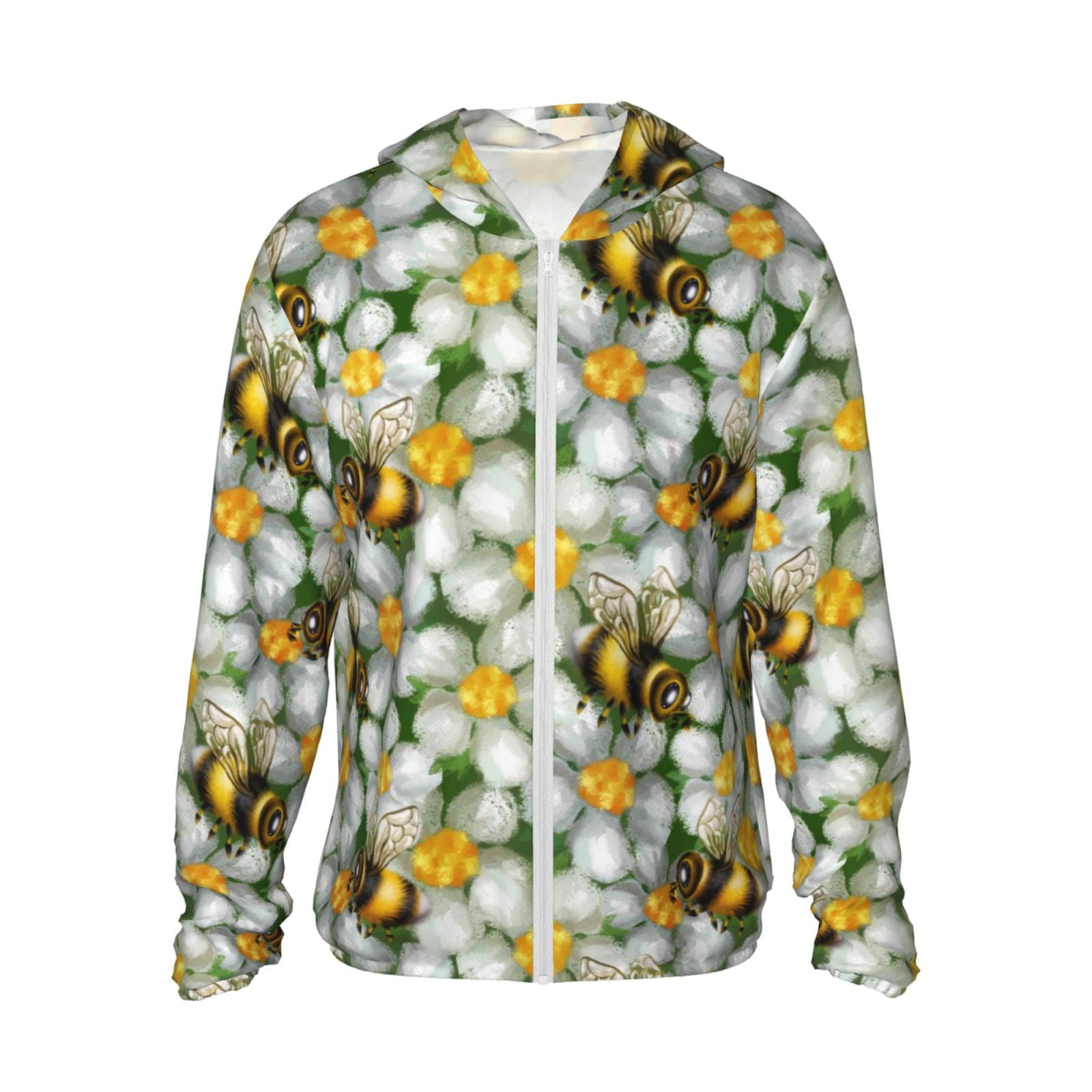 Fotbe Bees and Flower Men's Women's UPF 50+ Sun Protection Jacket ...