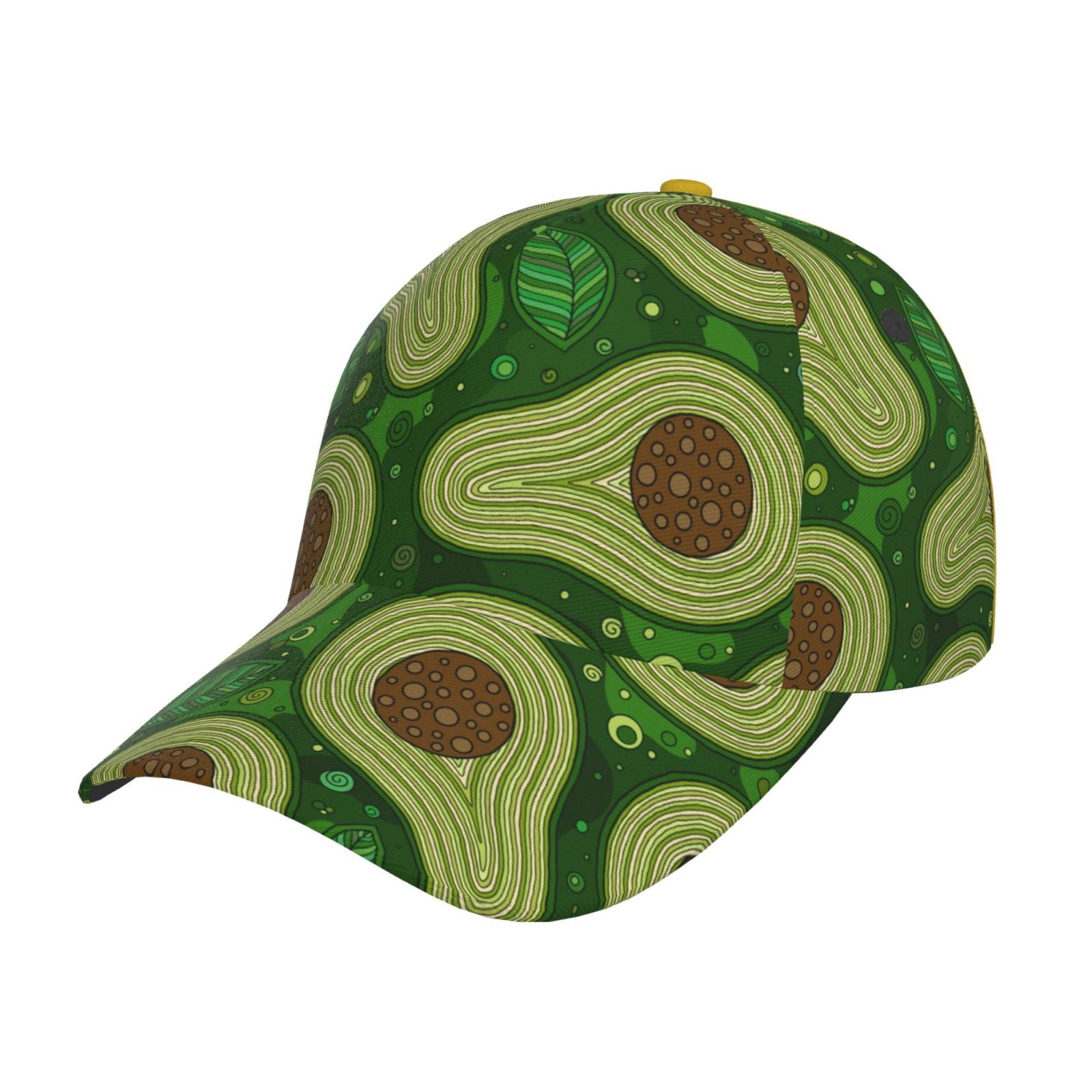 Fotbe Big Colorful Avocados Baseball Cap, Big Colorful Avocados Print ...