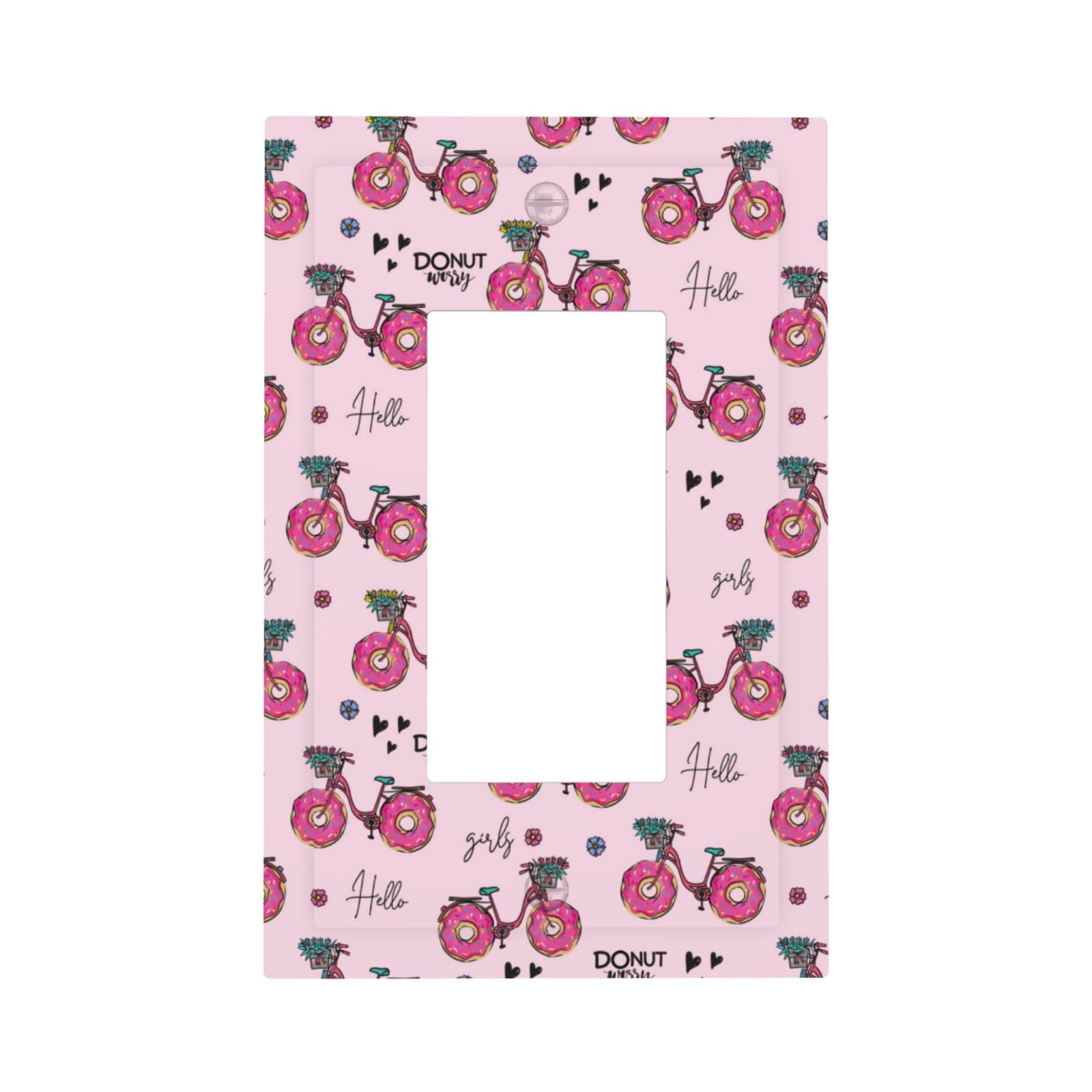 Fotbe Bike with Donut Wheels Print Duplex Receptacle Wall Plate, 1-Gang ...