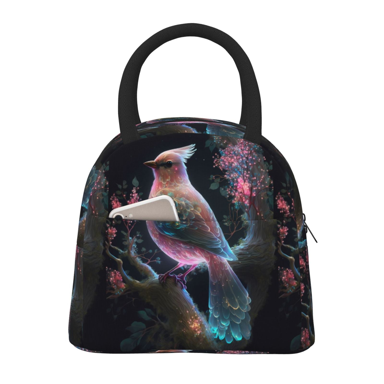 Fotbe Bird 3 Pattern Lunch Bag, Insulated Lunch Box, Small Leakproof ...