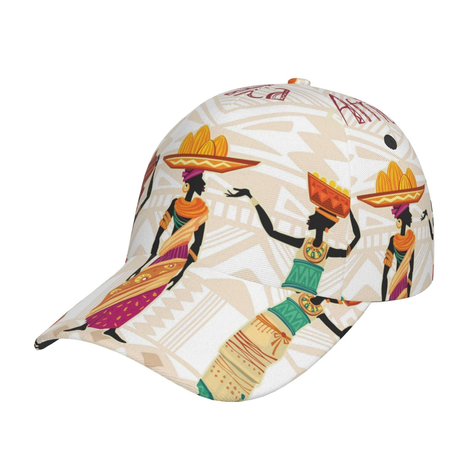 Fotbe Black African Woman Baseball Cap, Black African Woman Print Dad ...
