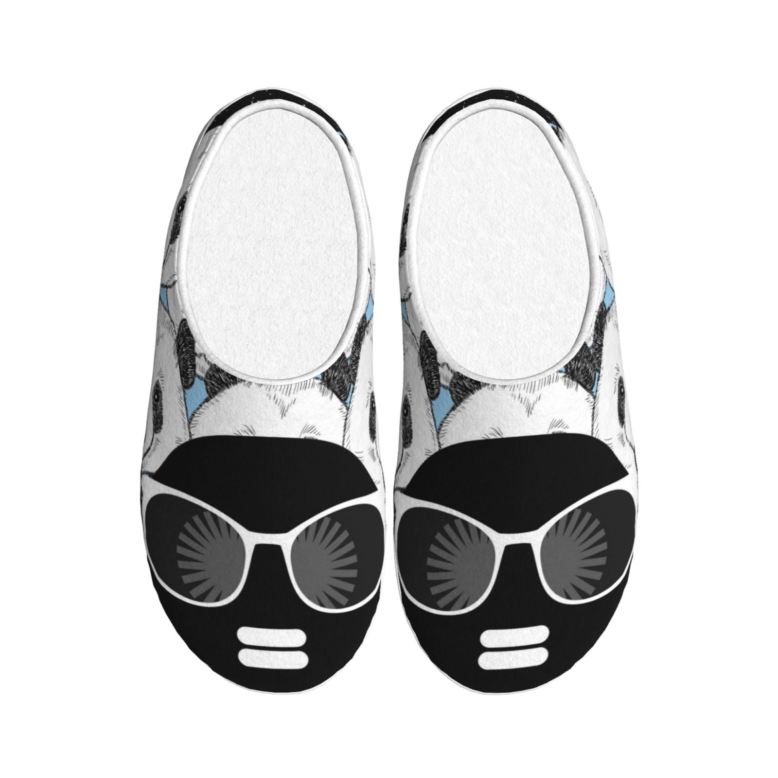 Fotbe Black Head Woman with Panda Hair Pattern Women's Fuzzy Curly Fur ...
