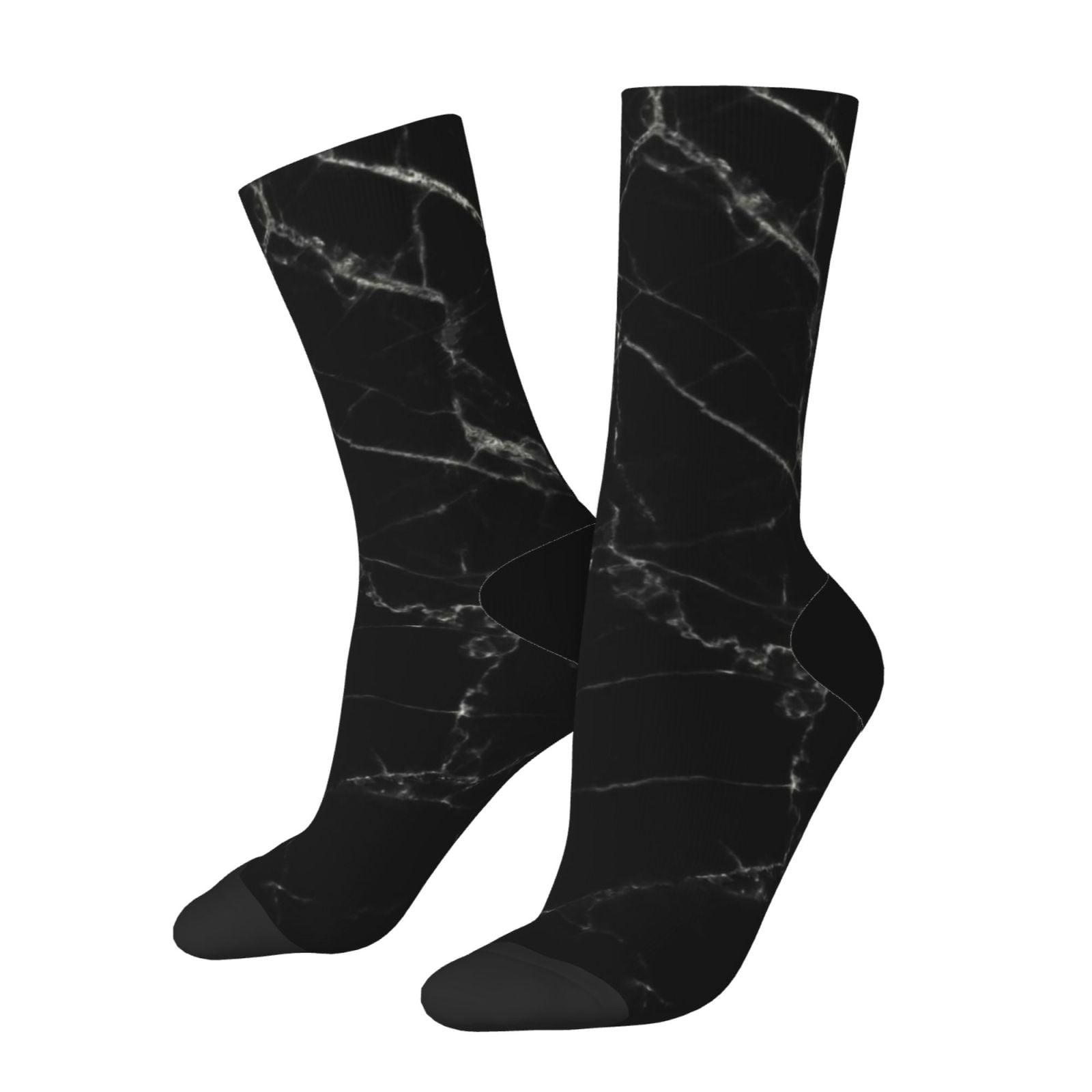 Fotbe Black Marble Texture Abstract Pattern Long Socks for Men & Women ...