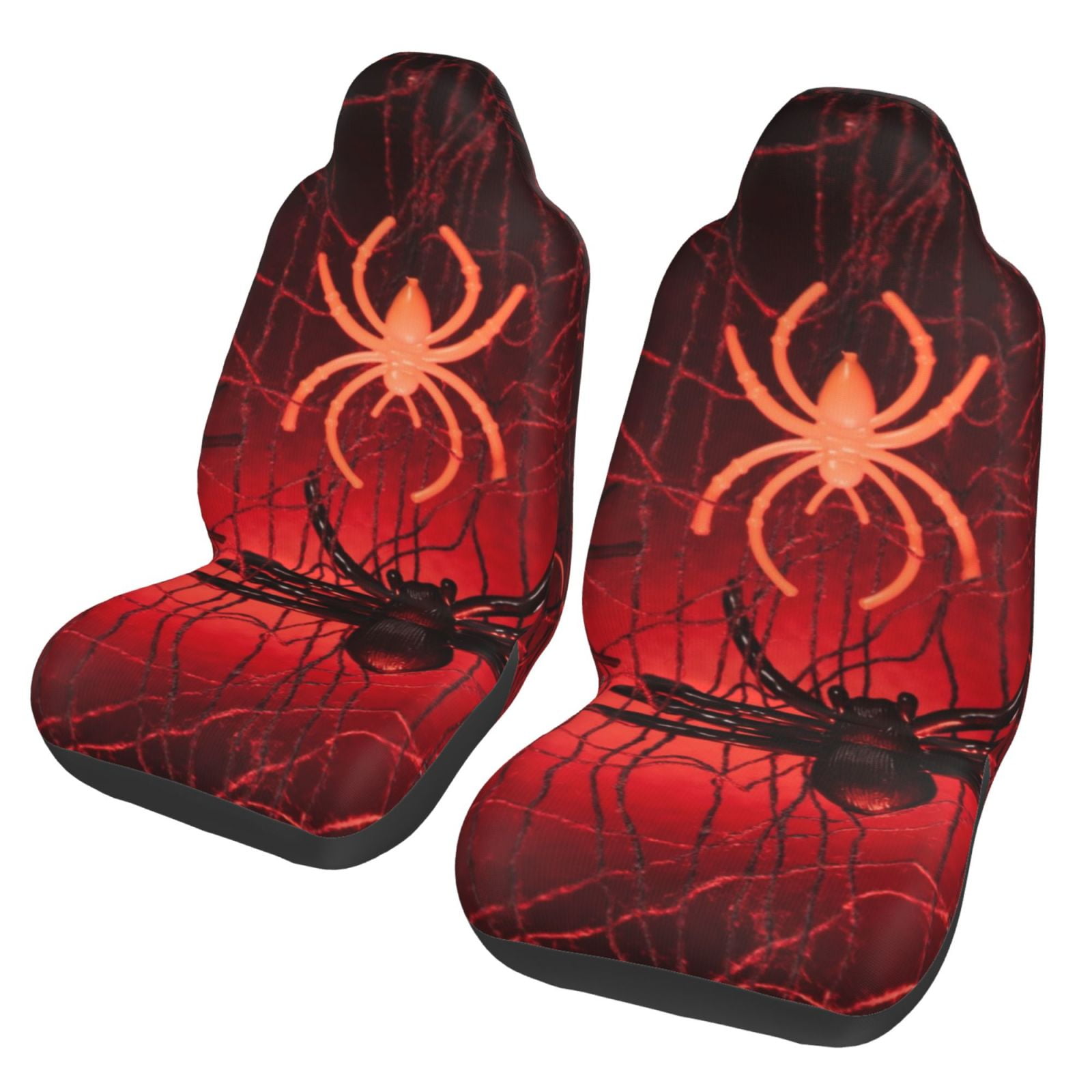 Fotbe Black Spider Web With Spiders Pattern Automotive Seat Covers for ...