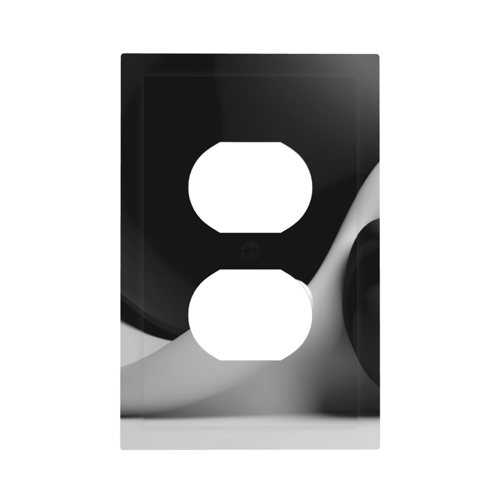 Fotbe Black White Fluid Sculpture Print Duplex Receptacle Wall Plate, 1 ...