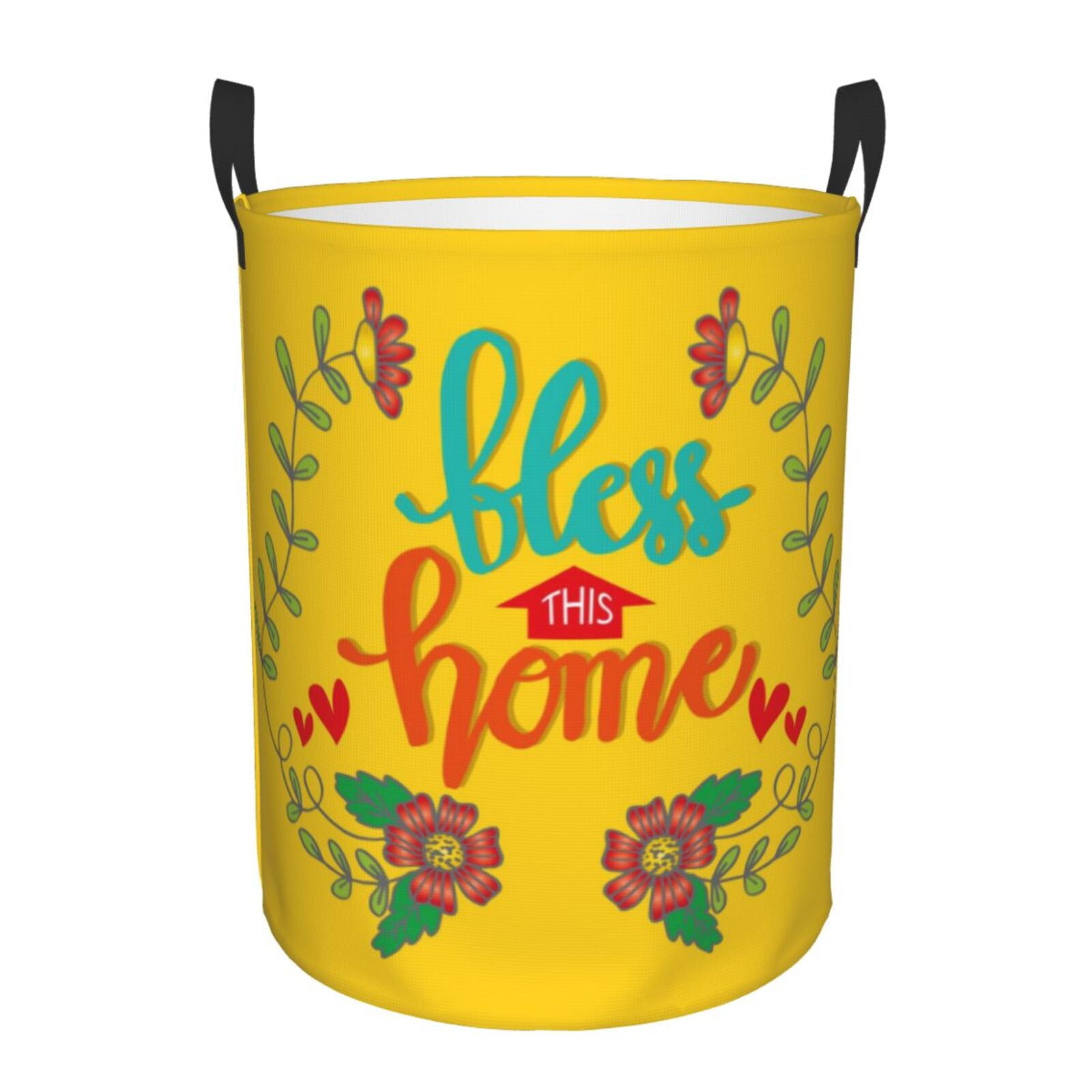 Fotbe Bless This Home Laundry Basket with Handles, Waterproof Large ...