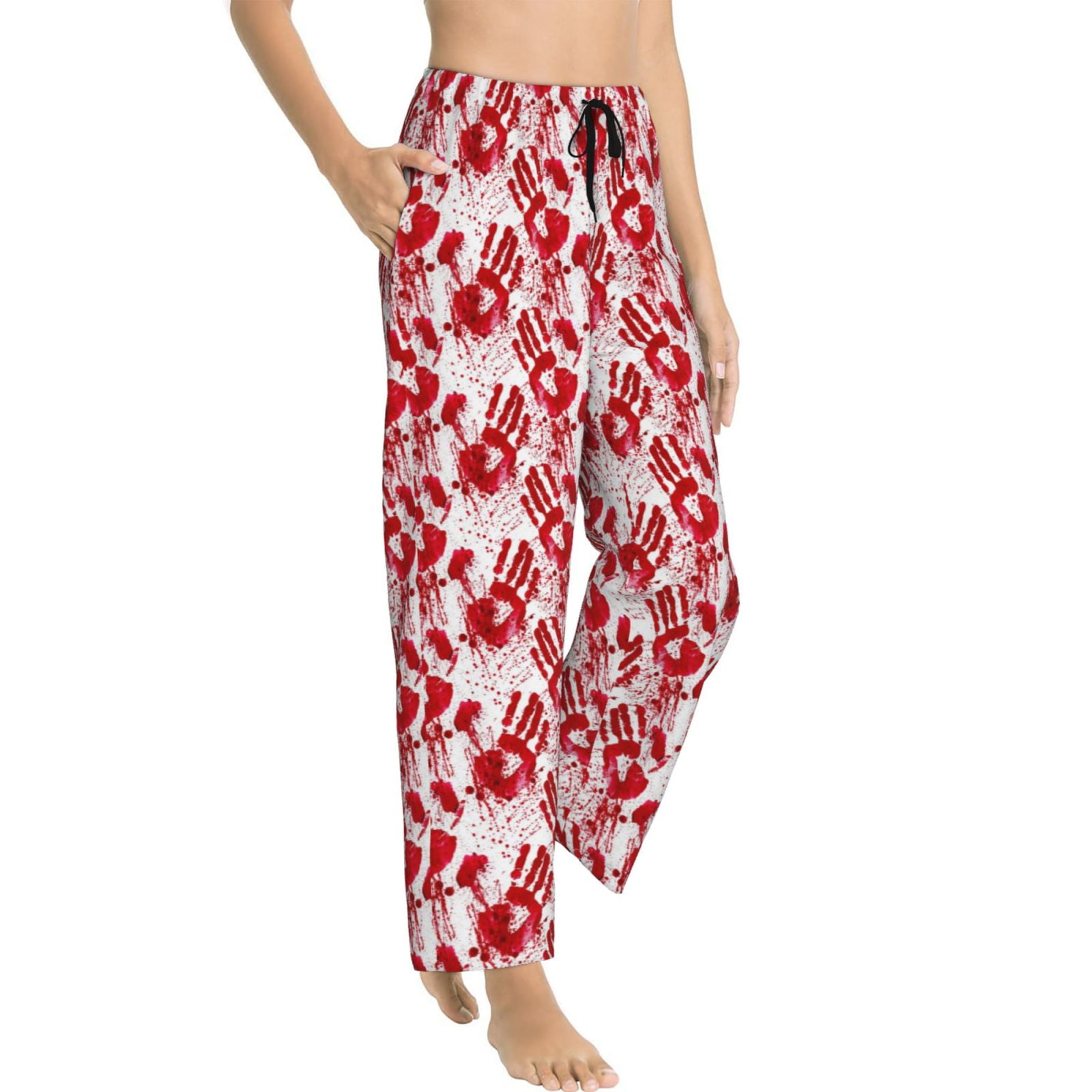 Fotbe Bloody Hand 2 Women's Pajama Pants,Sleepwear Pants,Pj Bottoms ...