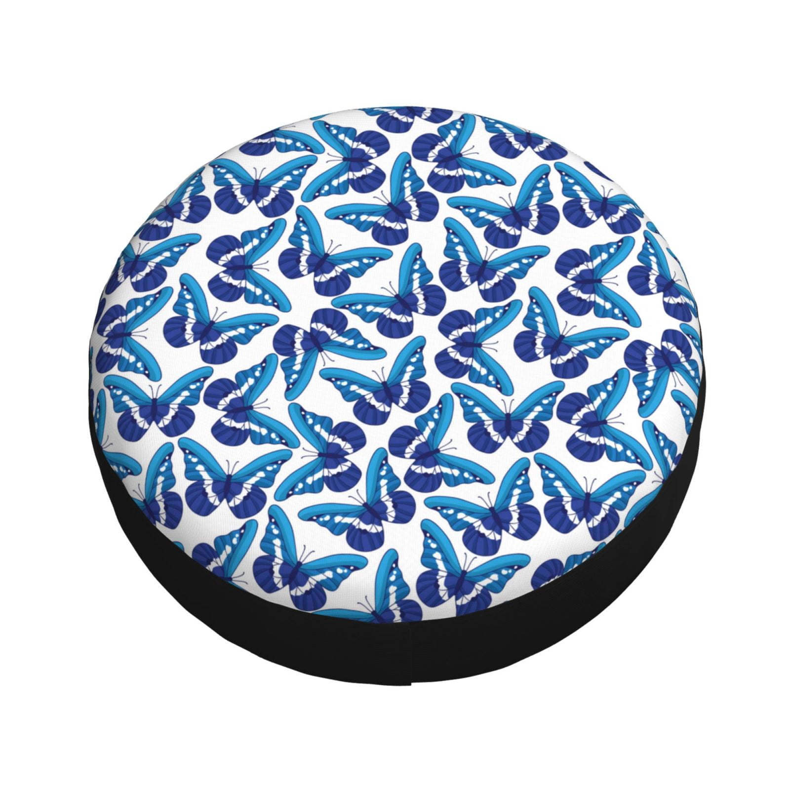 Fotbe Blue Butterflies Spare Tire Cover Thickening Universal Fit for ...