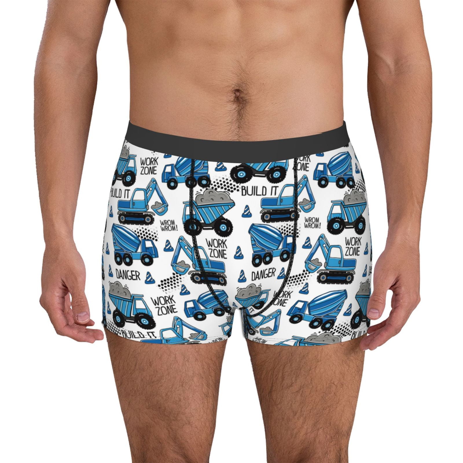 Fotbe Blue Excavator Men’s Total Support Pouch Boxer Briefs, X-Temp ...