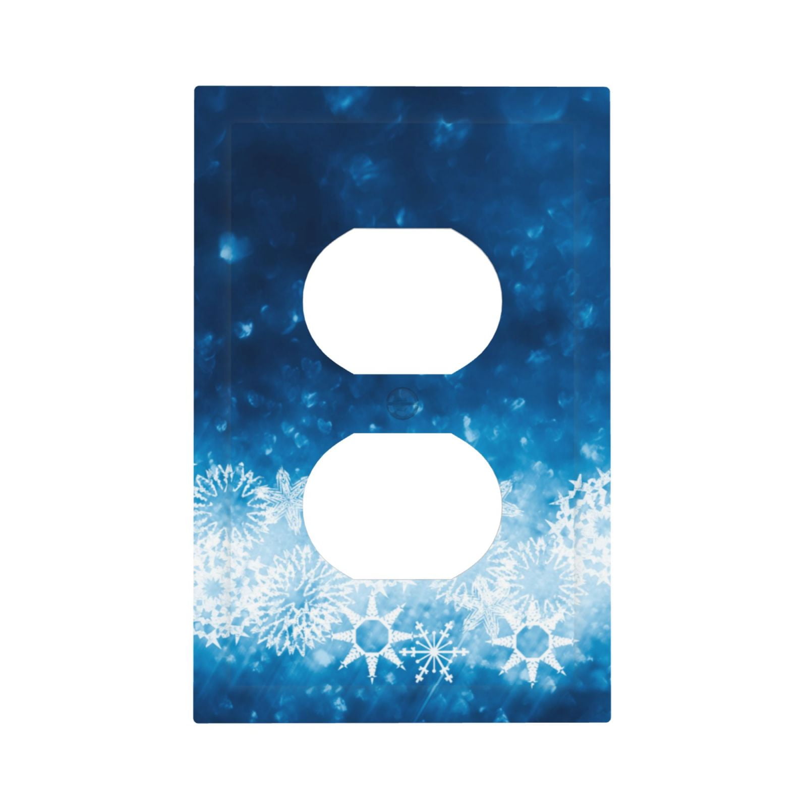 Fotbe Blue Glitter Sparkles Print Duplex Receptacle Wall Plate, 1-Gang ...