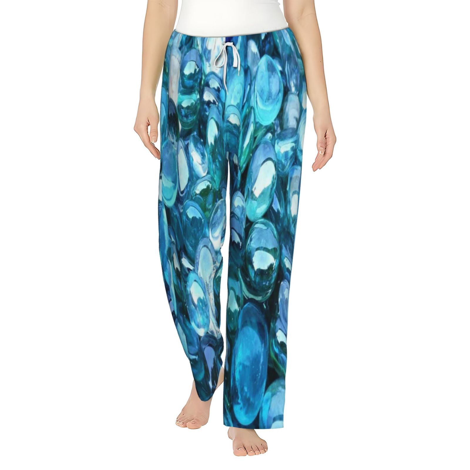 Fotbe Blue Kyanite Women's Pajama Pants,Sleepwear Pants,Pj Bottoms ...