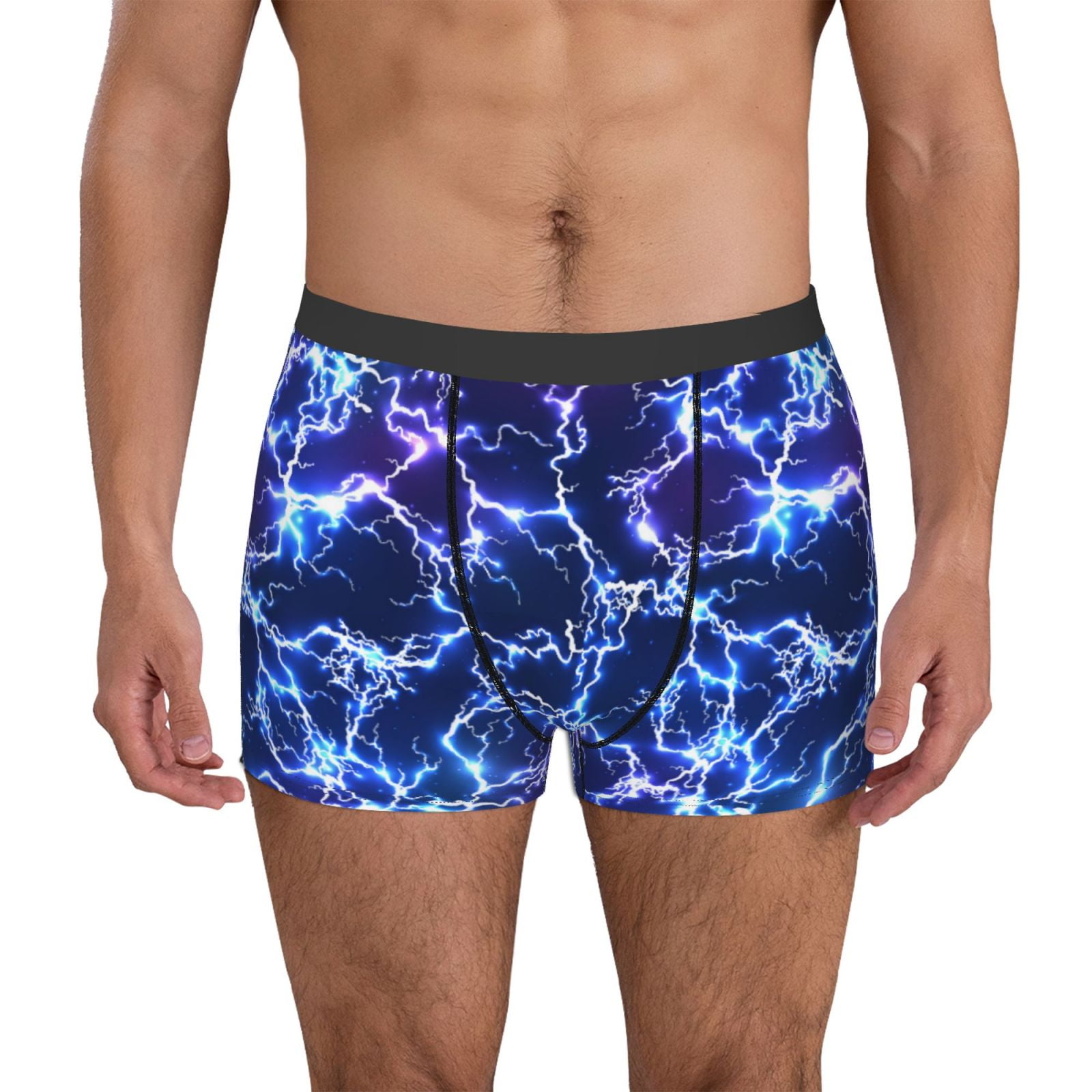 Fotbe Blue Lightning1 Men’s Total Support Pouch Boxer Briefs, X-Temp ...