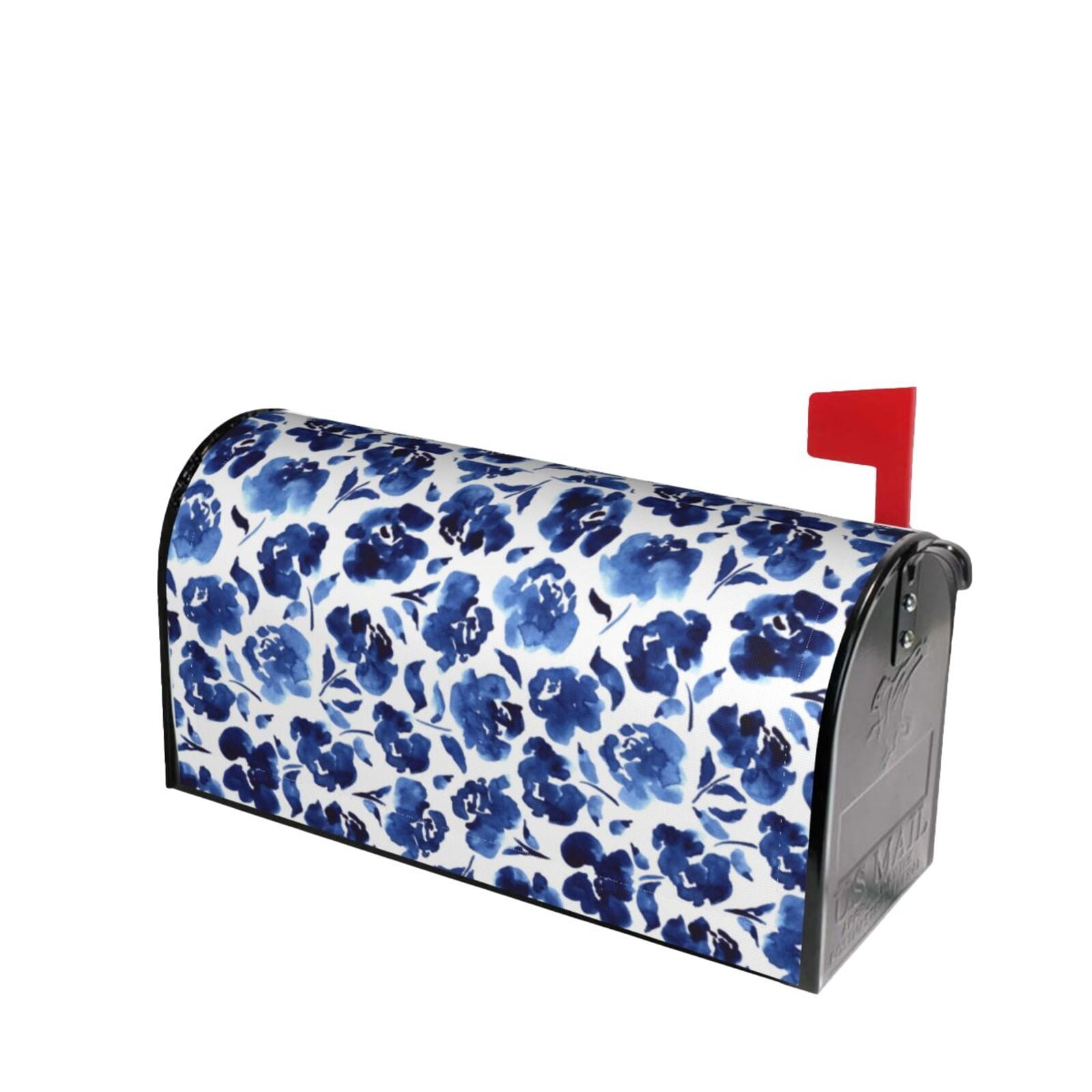Fotbe Blue Roses Mailbox Covers Post Letter Box Cover Garden Decor ...