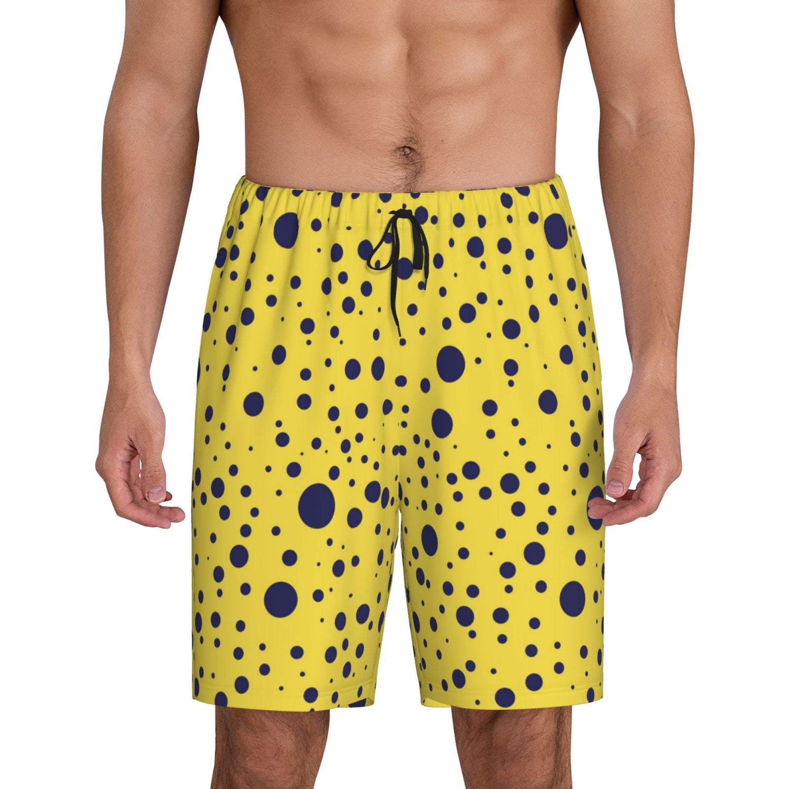 Fotbe Blue Spots Pajama Shorts for Men, Men's Pajama Bottoms, Sleepwear ...