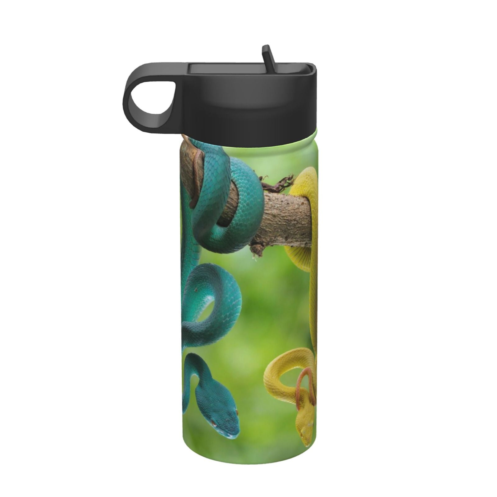 Fotbe Blue Viper And Yellow Viper Snake Pattern 18oz Sports Insulated ...