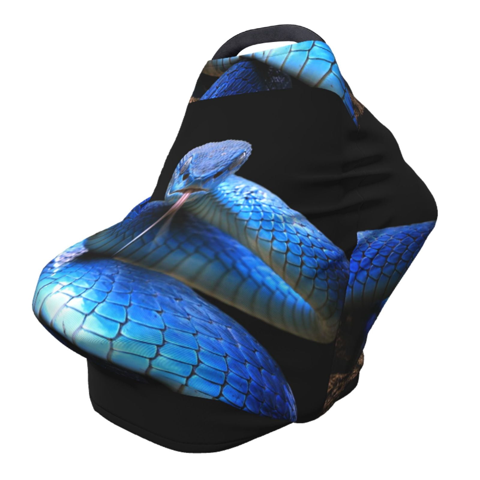 Fotbe Blue Viper Snake Pattern Car Seat Covers for Babies, Nursing ...