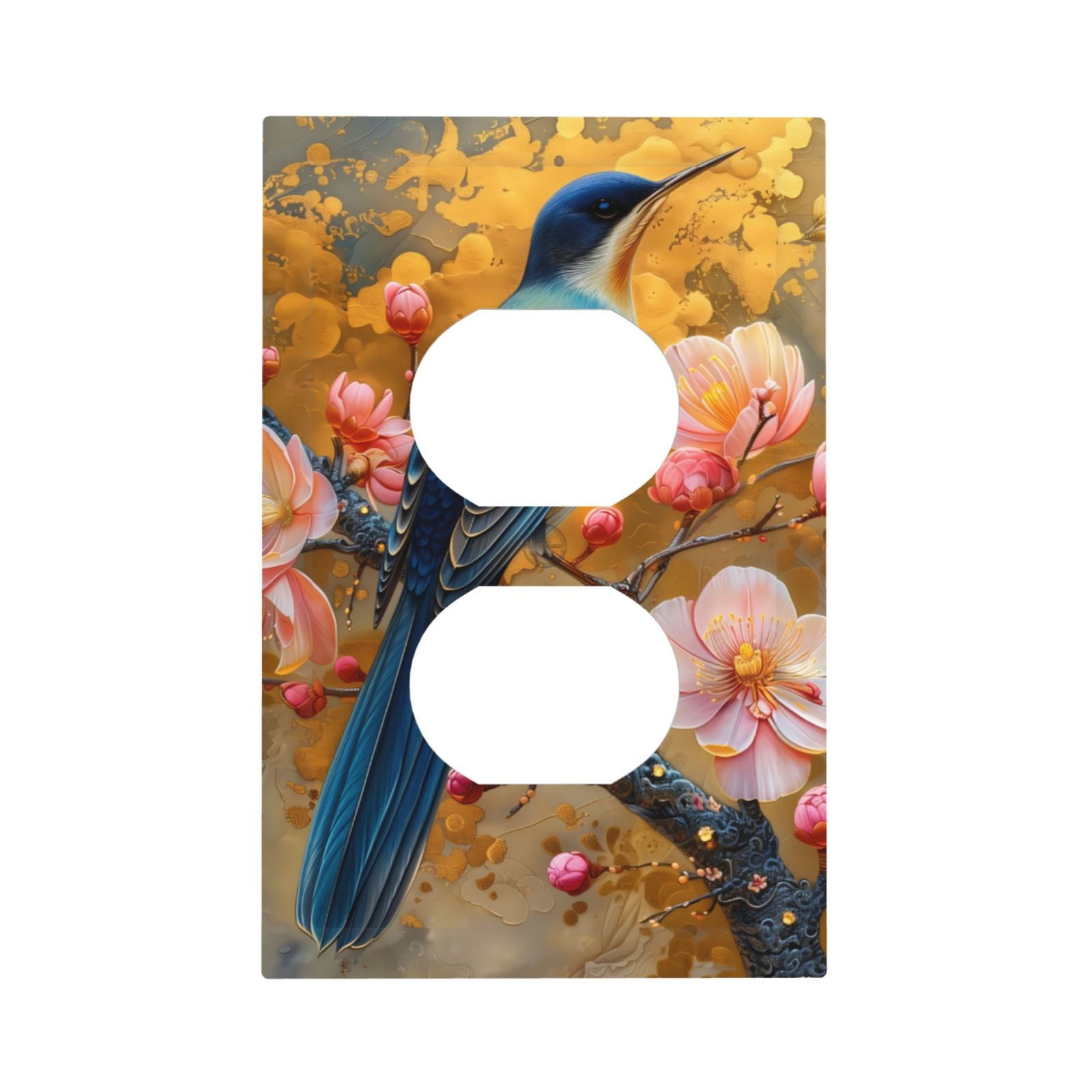 Fotbe Bluebird Blossom Elegance Print Duplex Receptacle Wall Plate, 1 ...