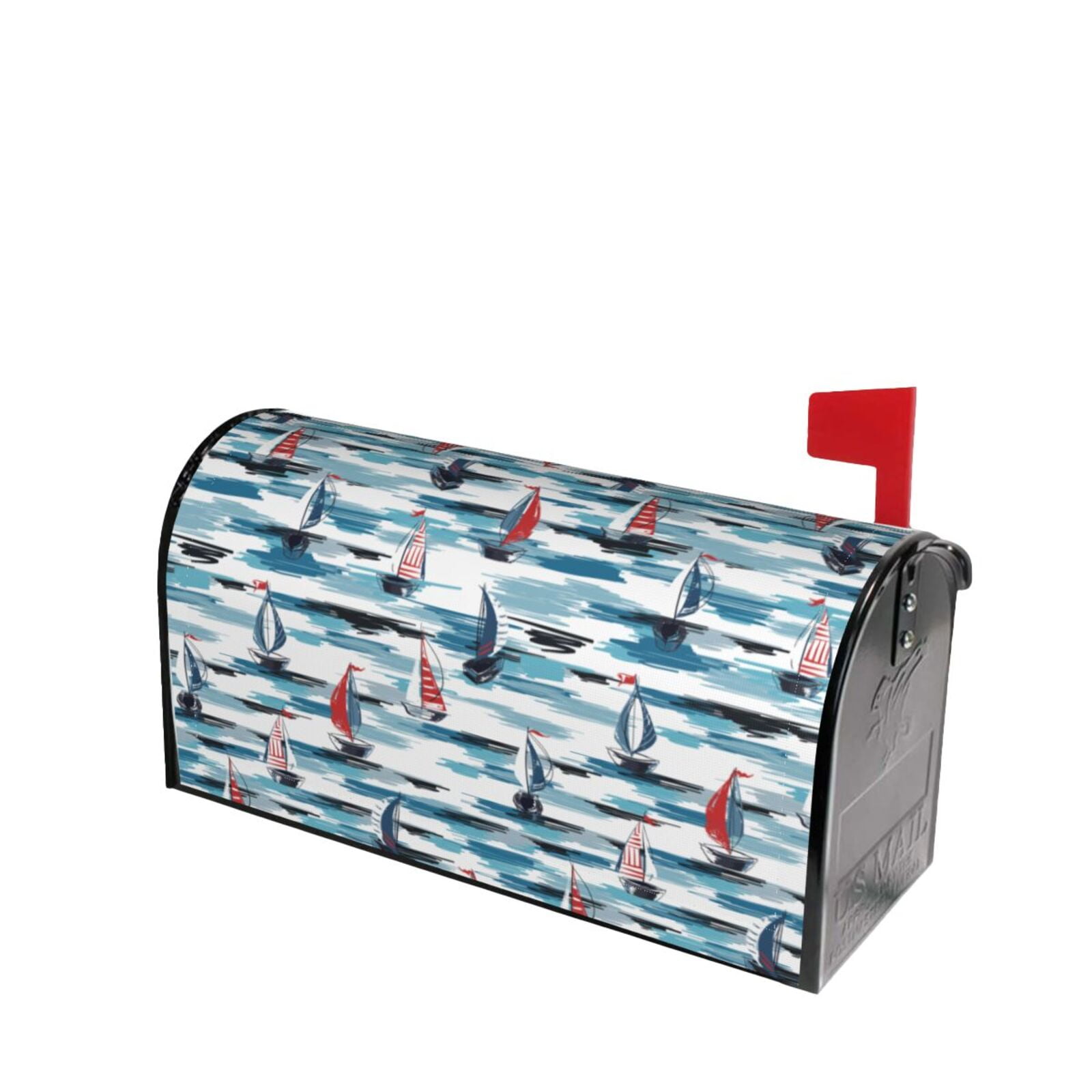 Fotbe Boat In Ocean Mailbox Covers Post Letter Box Cover Garden Decor ...