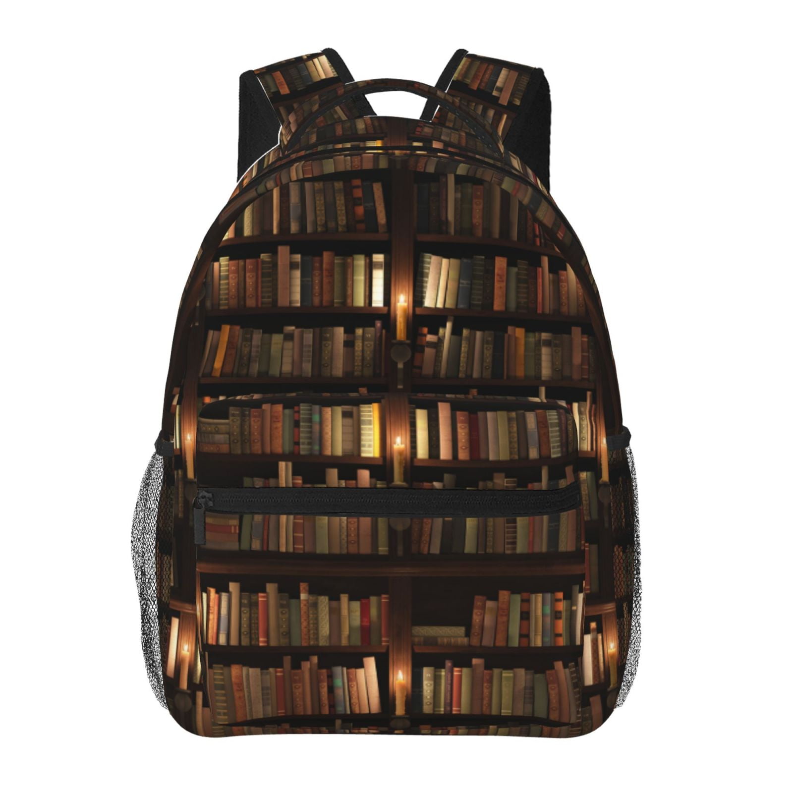 Fotbe Bookshelves Pattern Casual Backpack for School, Travel, and ...