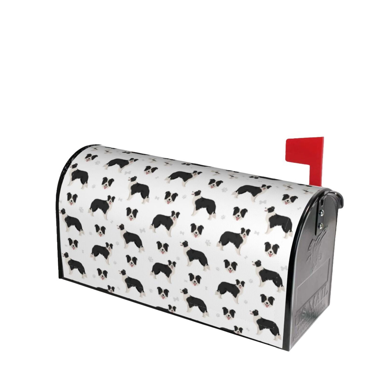 Fotbe Border Collie Dog Mailbox Covers Post Letter Box Cover Garden ...