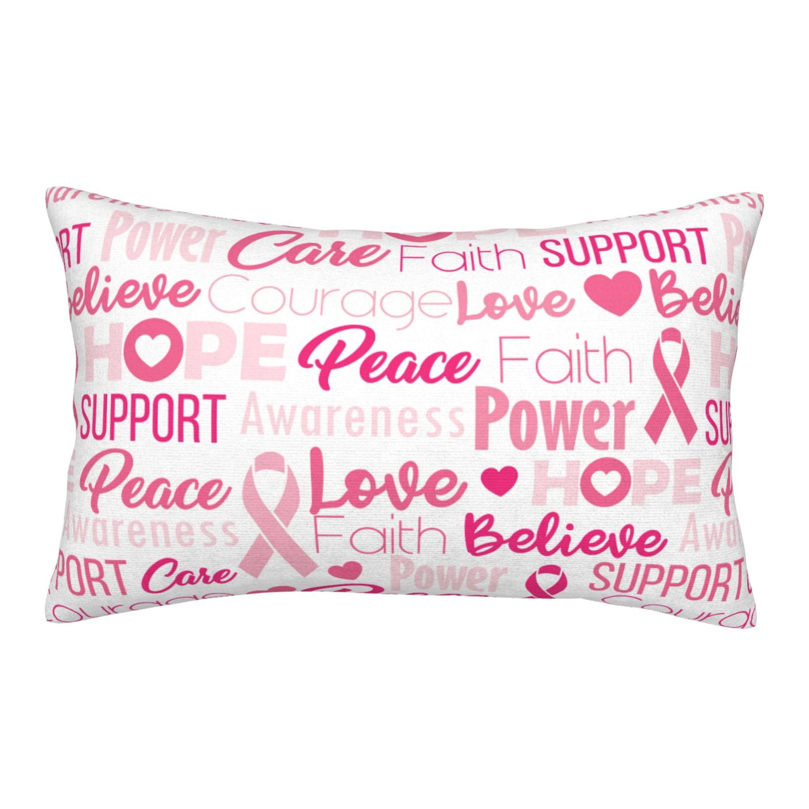 Fotbe Breast Cancer Pink Ribbons Awareness (2) Pillow Cases - Envelope ...