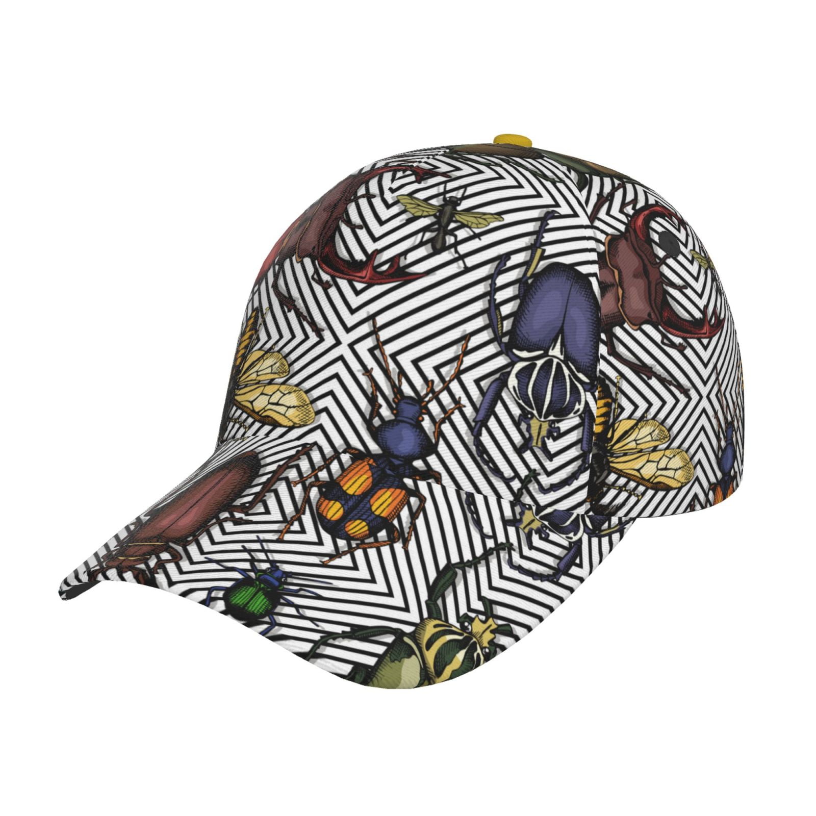 Fotbe Bright Insects Baseball Cap, Bright Insects Print Dad Hat,Outdoor ...
