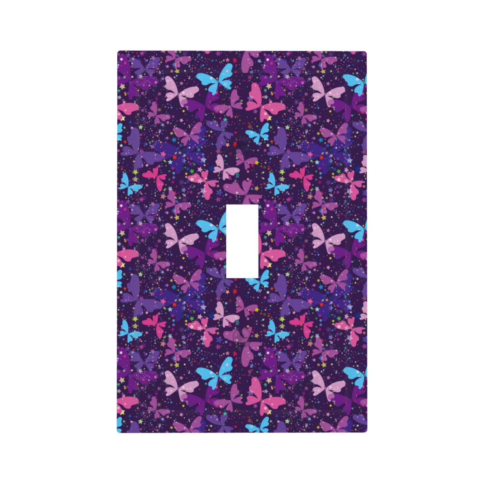 Fotbe Bright Purple Butterflies Print Duplex Receptacle Wall Plate, 1 ...