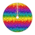 Fotbe Bright Rainbow Pattern Christmas Tree Skirt, Tree Skirts Plush ...