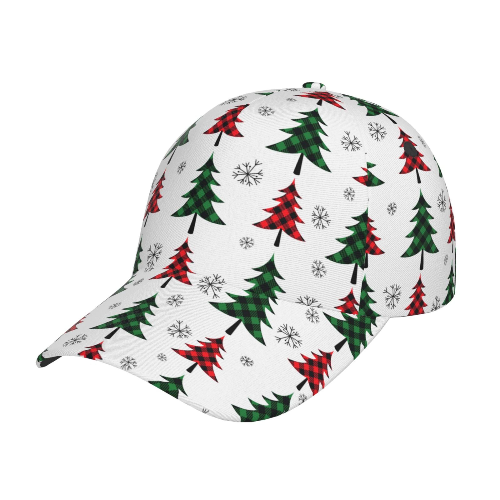 Fotbe Buffalo Plaid Christmas Trees Baseball Cap, Buffalo Plaid ...