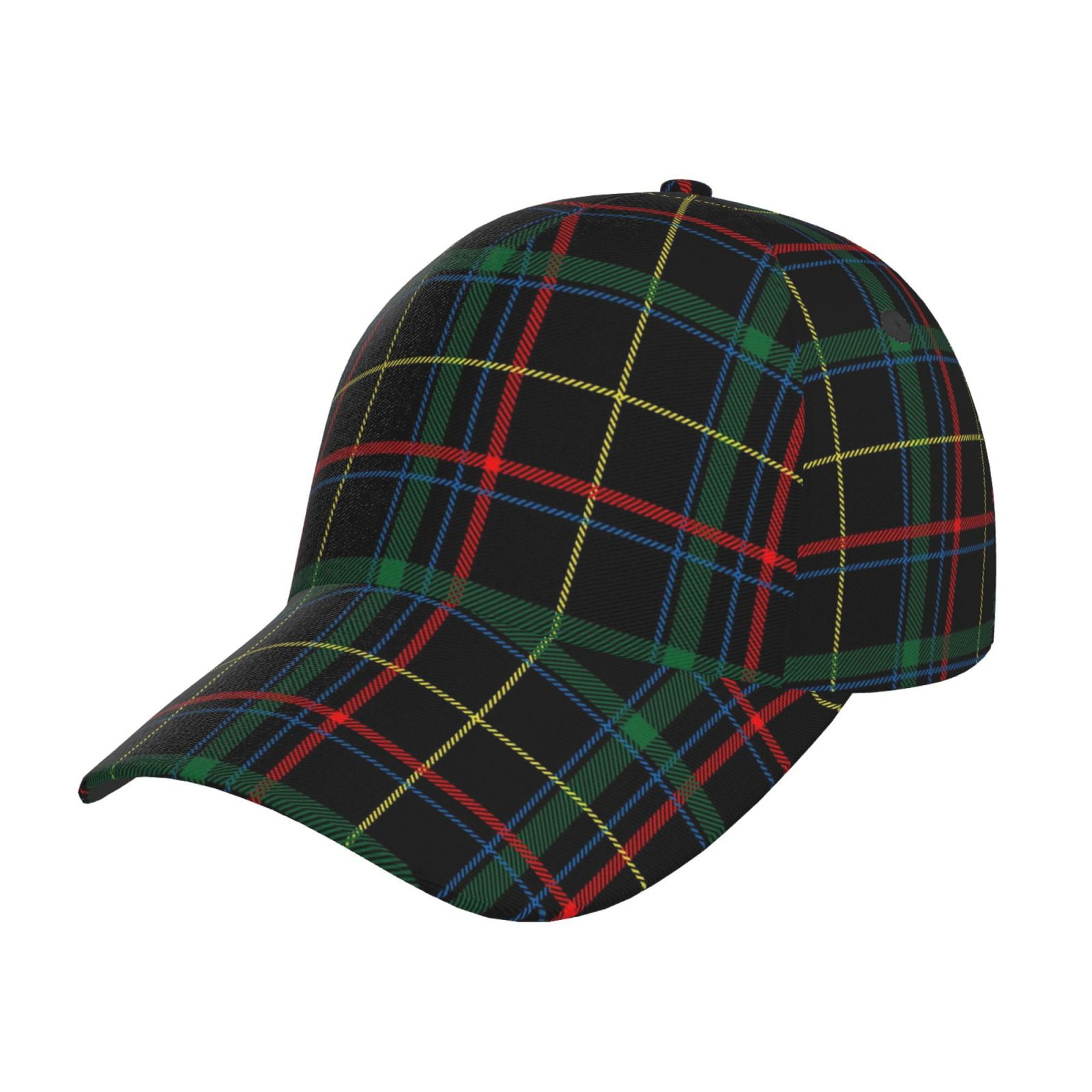 Fotbe Buffalo Plaid Dark Green Baseball Cap, Buffalo Plaid Dark Green ...