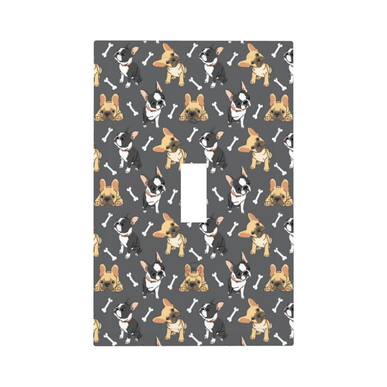 Fotbe Bulldog And BONES Print Duplex Receptacle Wall Plate, 1-Gang 5.0 ...