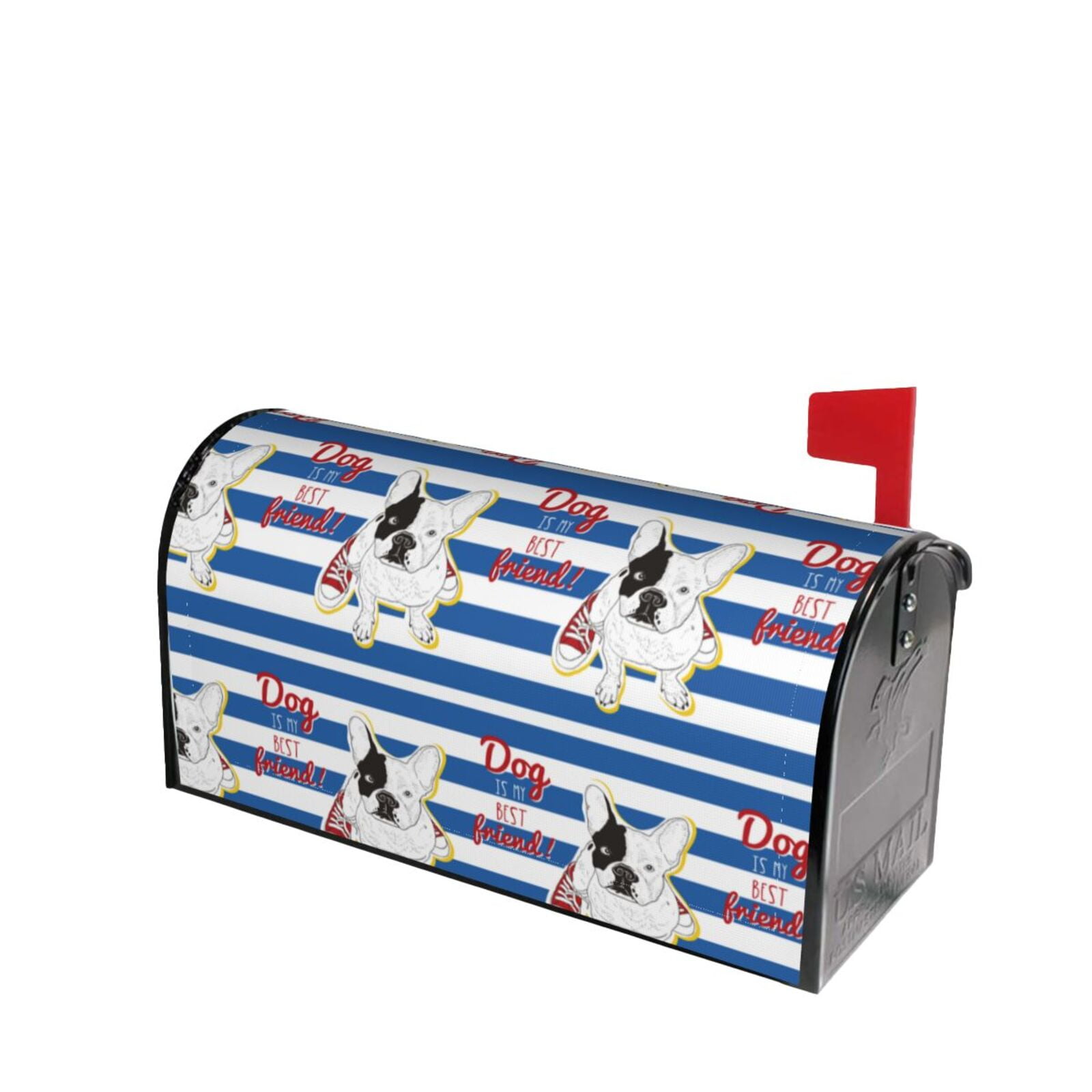 Fotbe Bulldog Friend Mailbox Covers Post Letter Box Cover Garden Decor ...