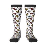 Cutieful Compression Socks Prints Wide Calf Color: Vibrant Leaves, Size ...