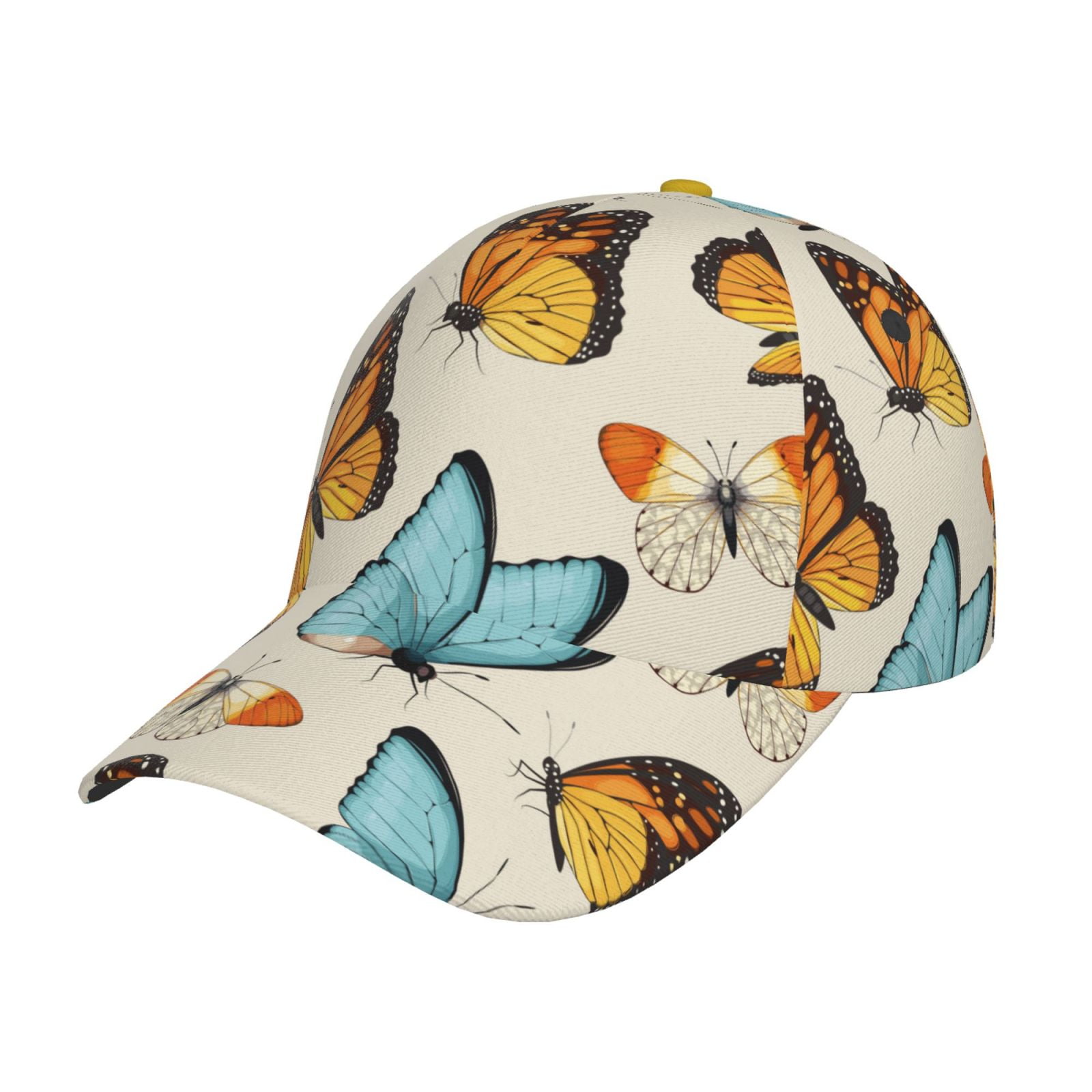 Fotbe Butterflies Baseball Cap, Butterflies Print Dad Hat,Outdoor Hat ...